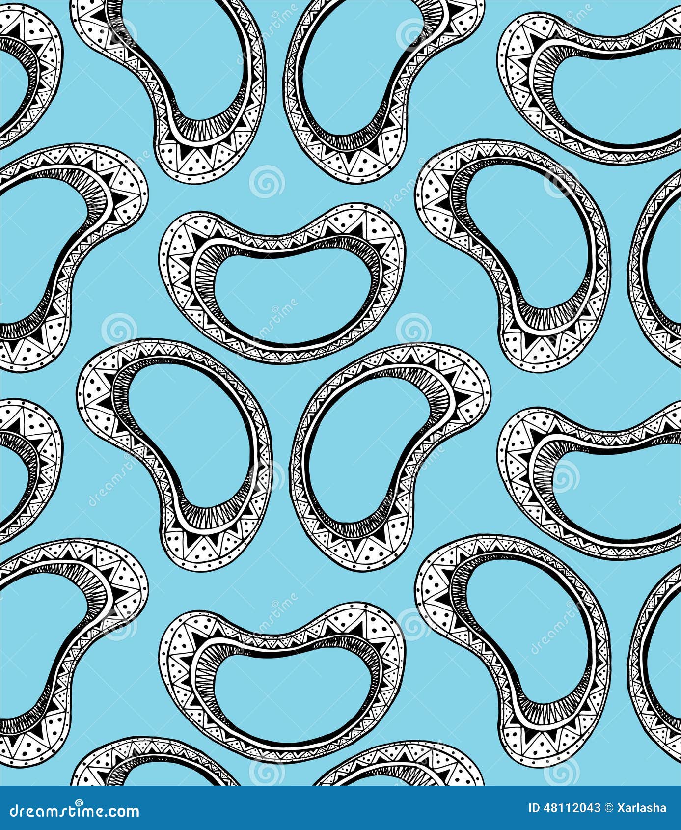 Hand drawing pattern stock vector. Illustration of abstract - 48112043