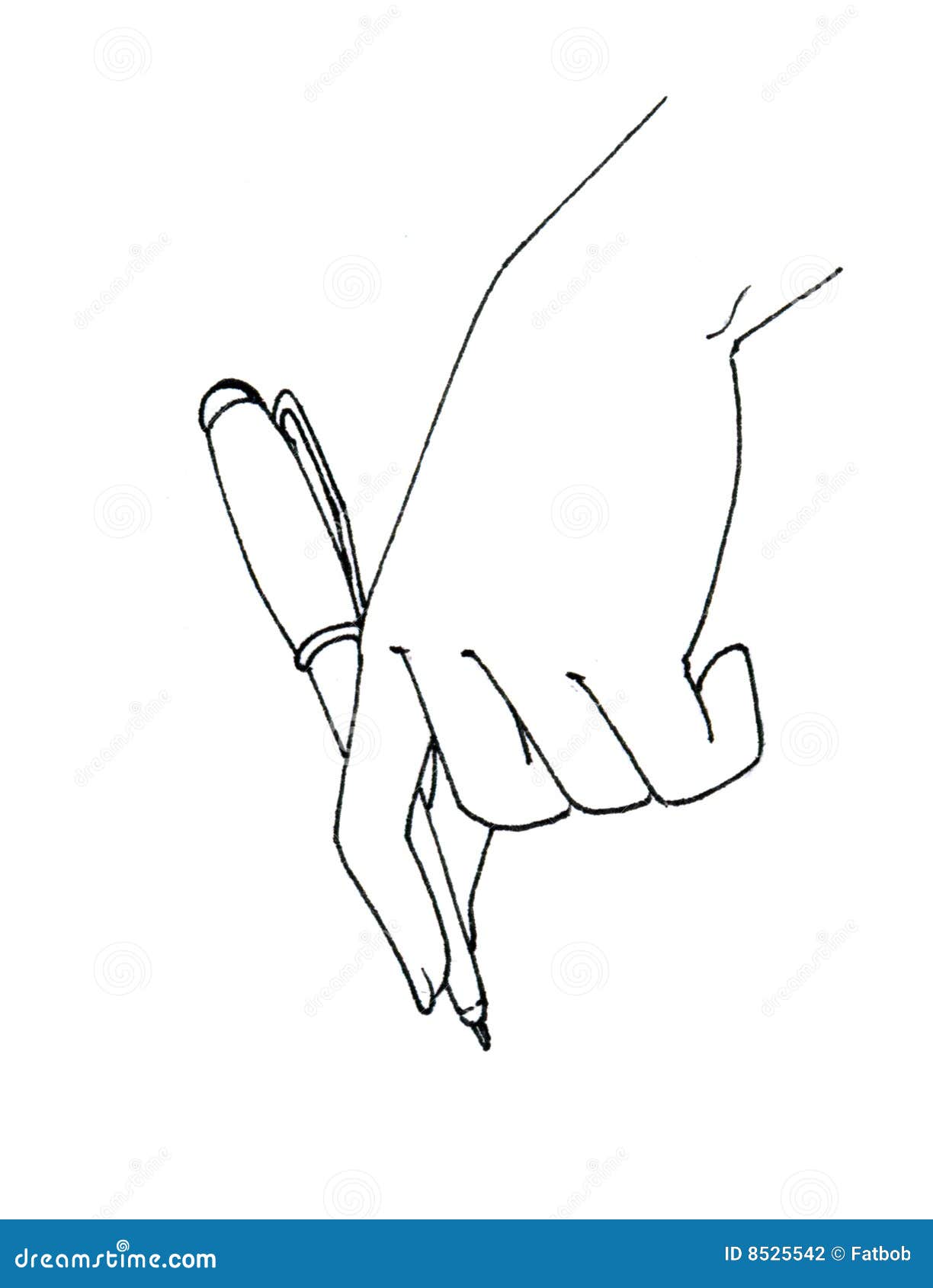 Hand drawing with pen stock illustration. Illustration of writes - 8525542