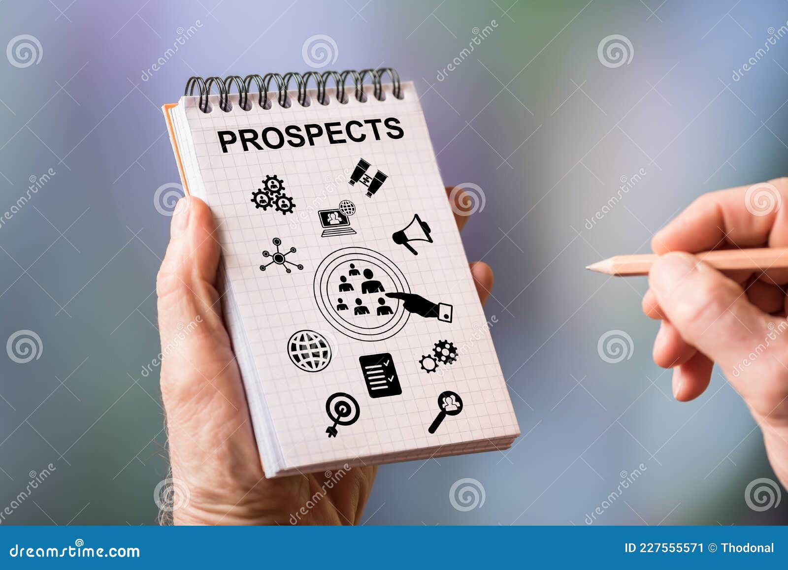Prospects Concept on a Notepad Stock Image - Image of identifying ...