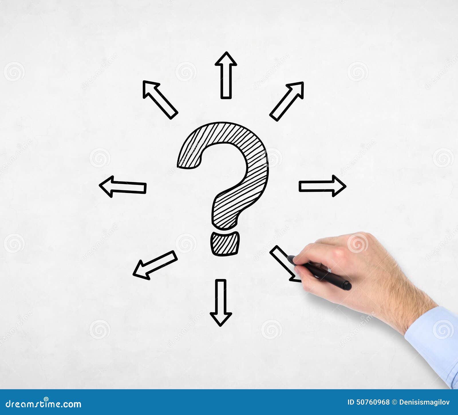 Hand drawing question mark stock photo. Image of question - 50760968