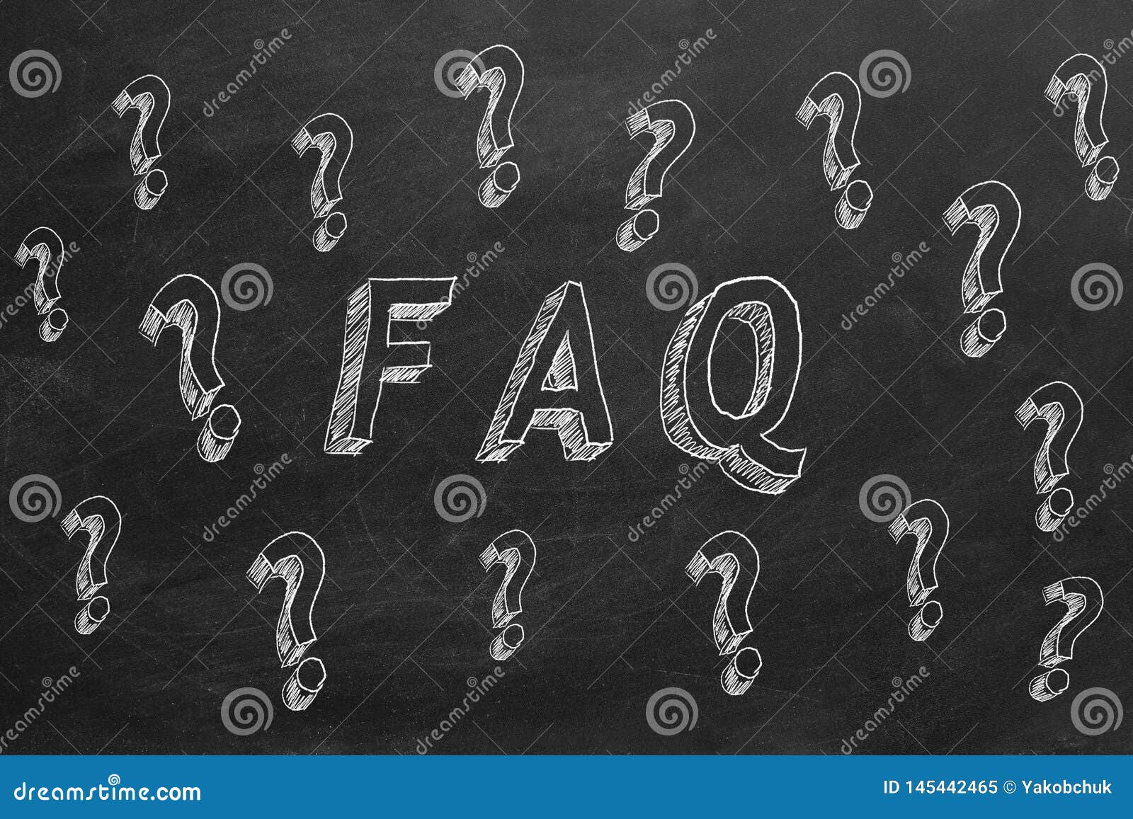 FAQ concept stock illustration. Illustration of hand - 145442465