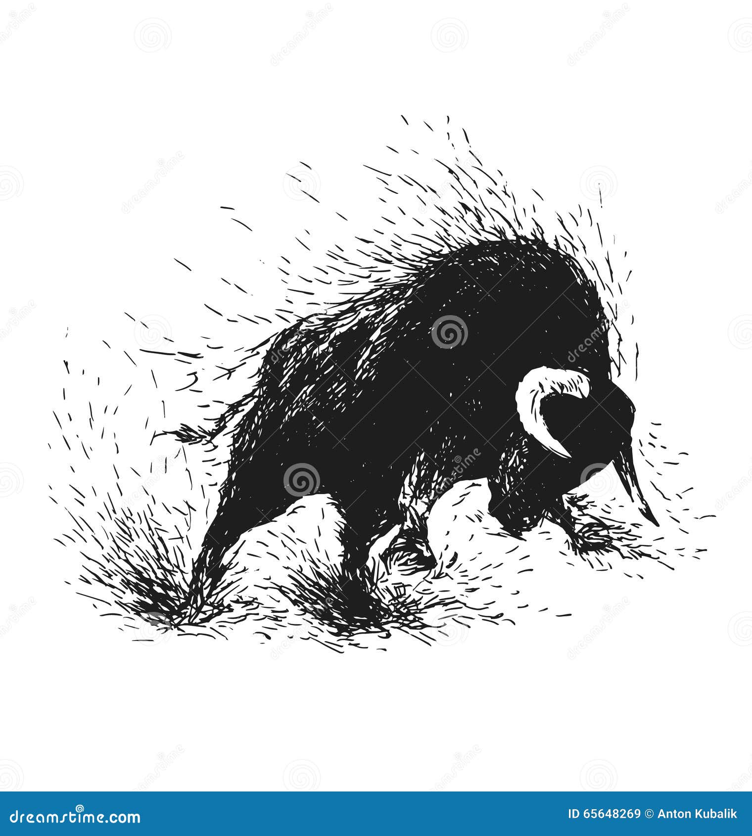 Raging Bull Vector Illustration Cartoon | CartoonDealer.com #346272336