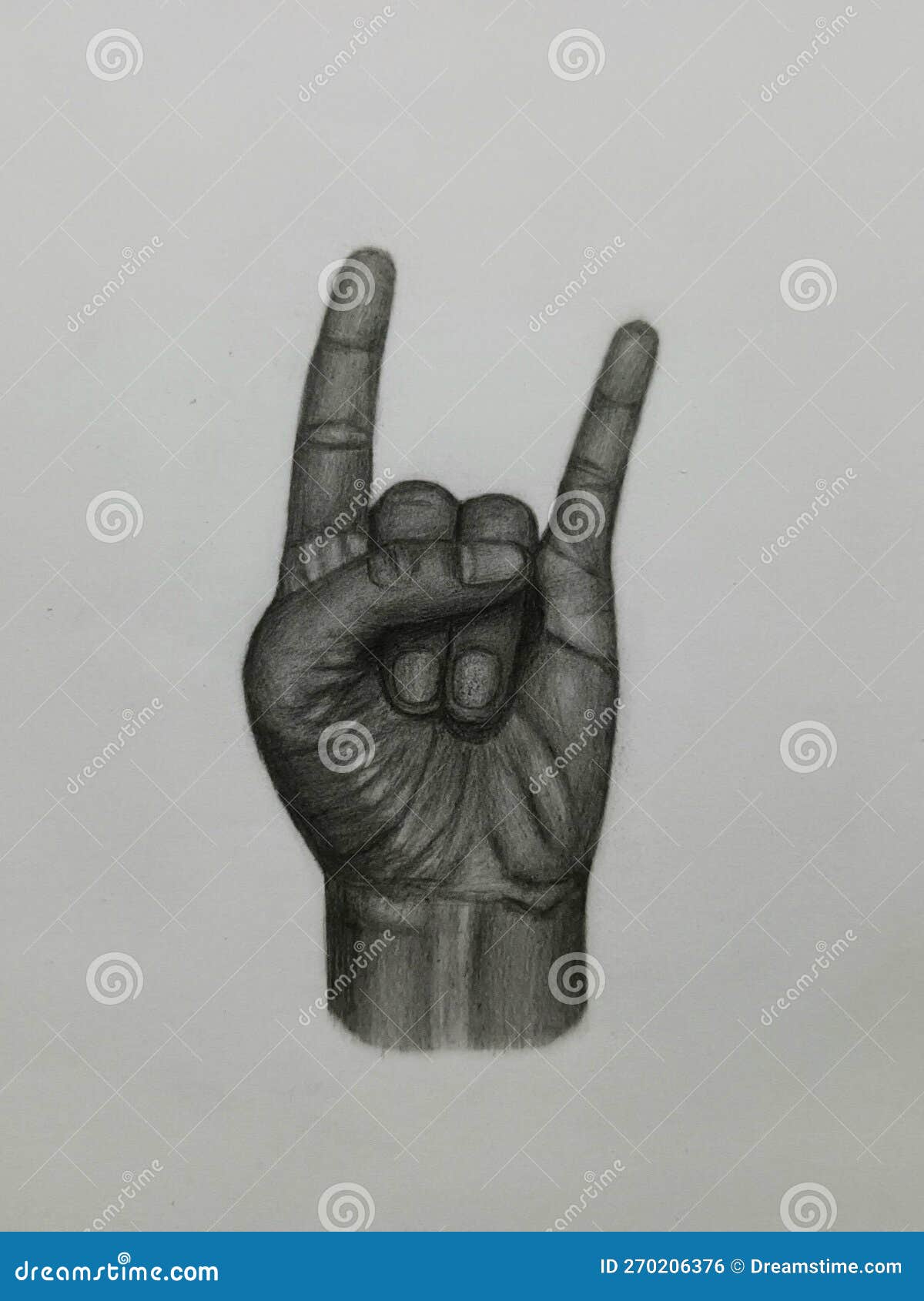 A Hand Drawing Realistic with Pencil Stock Photo - Image of sketch ...