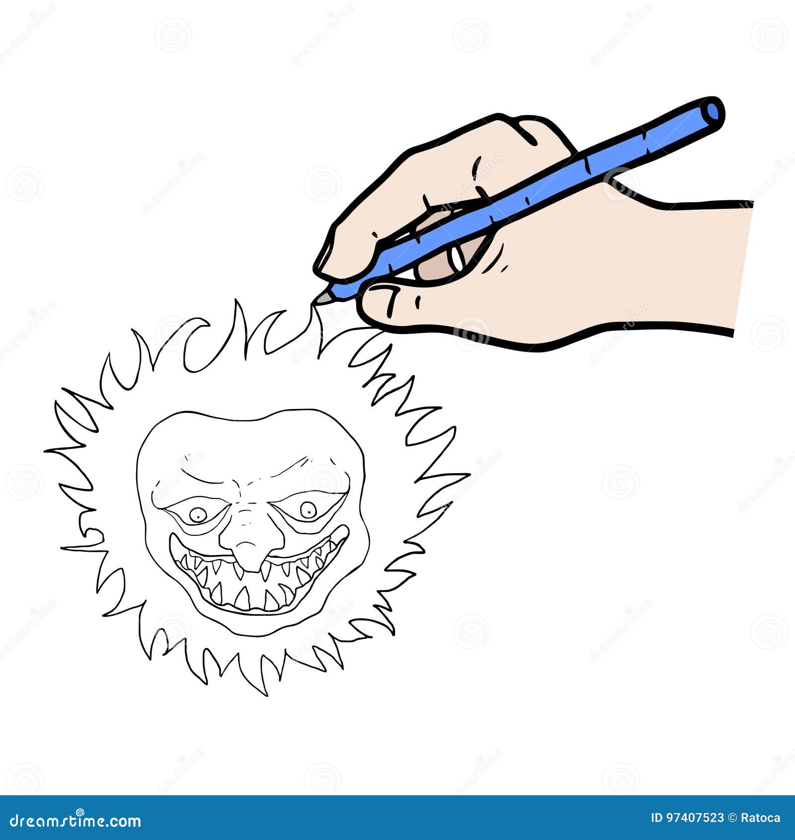 Rebel Face Vector Illustration | CartoonDealer.com #85218610