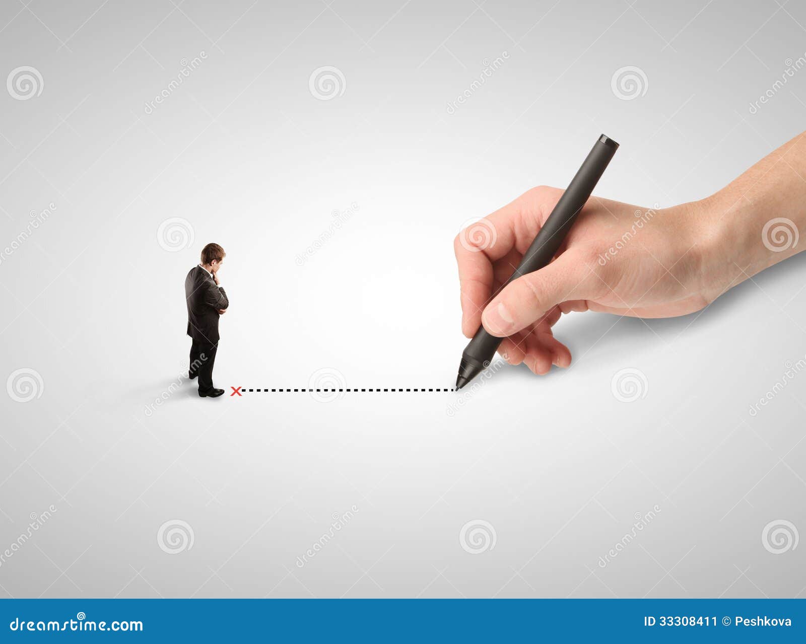 Hand Drawing Route Royalty-Free Stock Photography | CartoonDealer.com ...