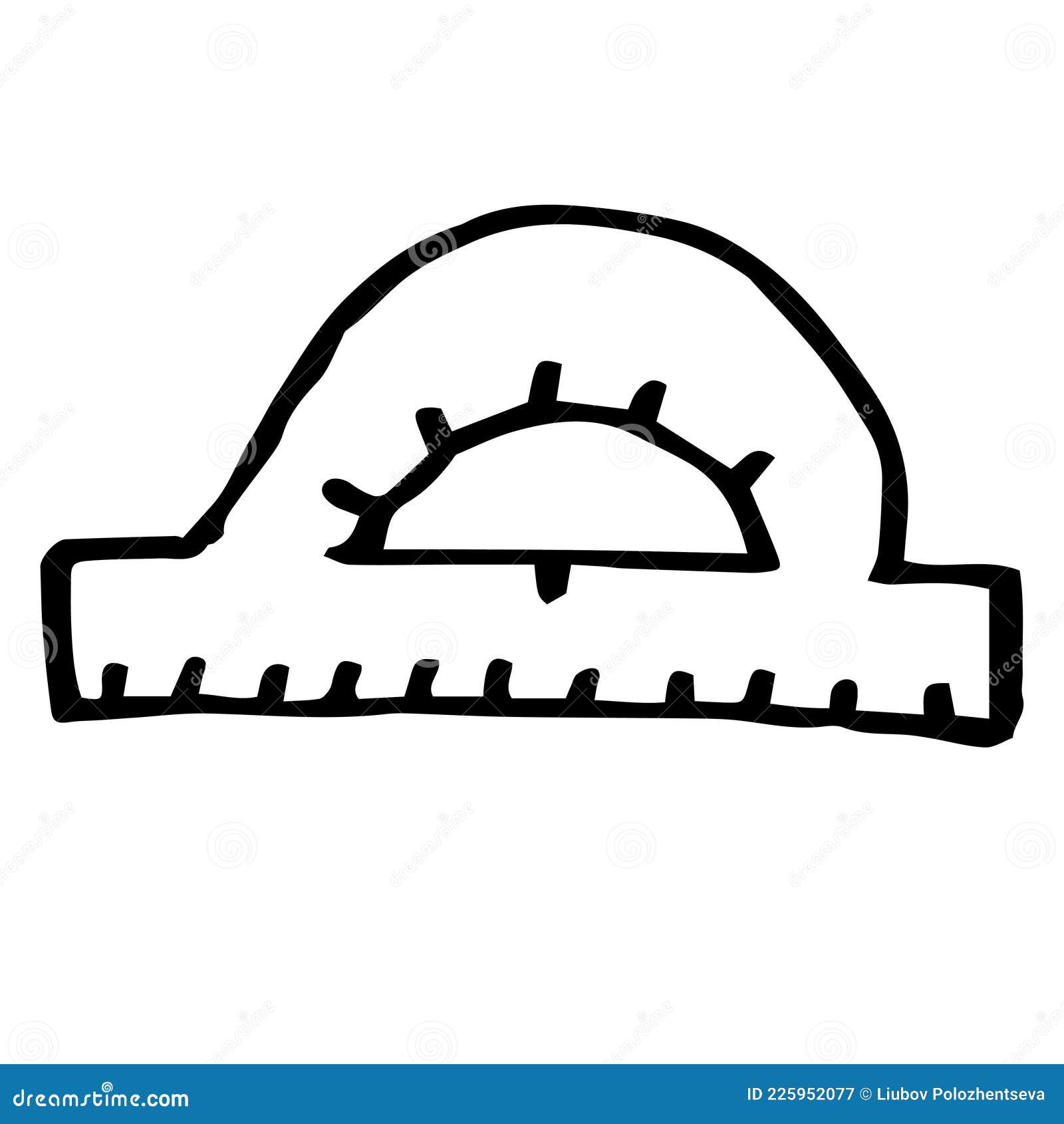 Hand Drawing Ruler Design Element on the Theme of School and ...