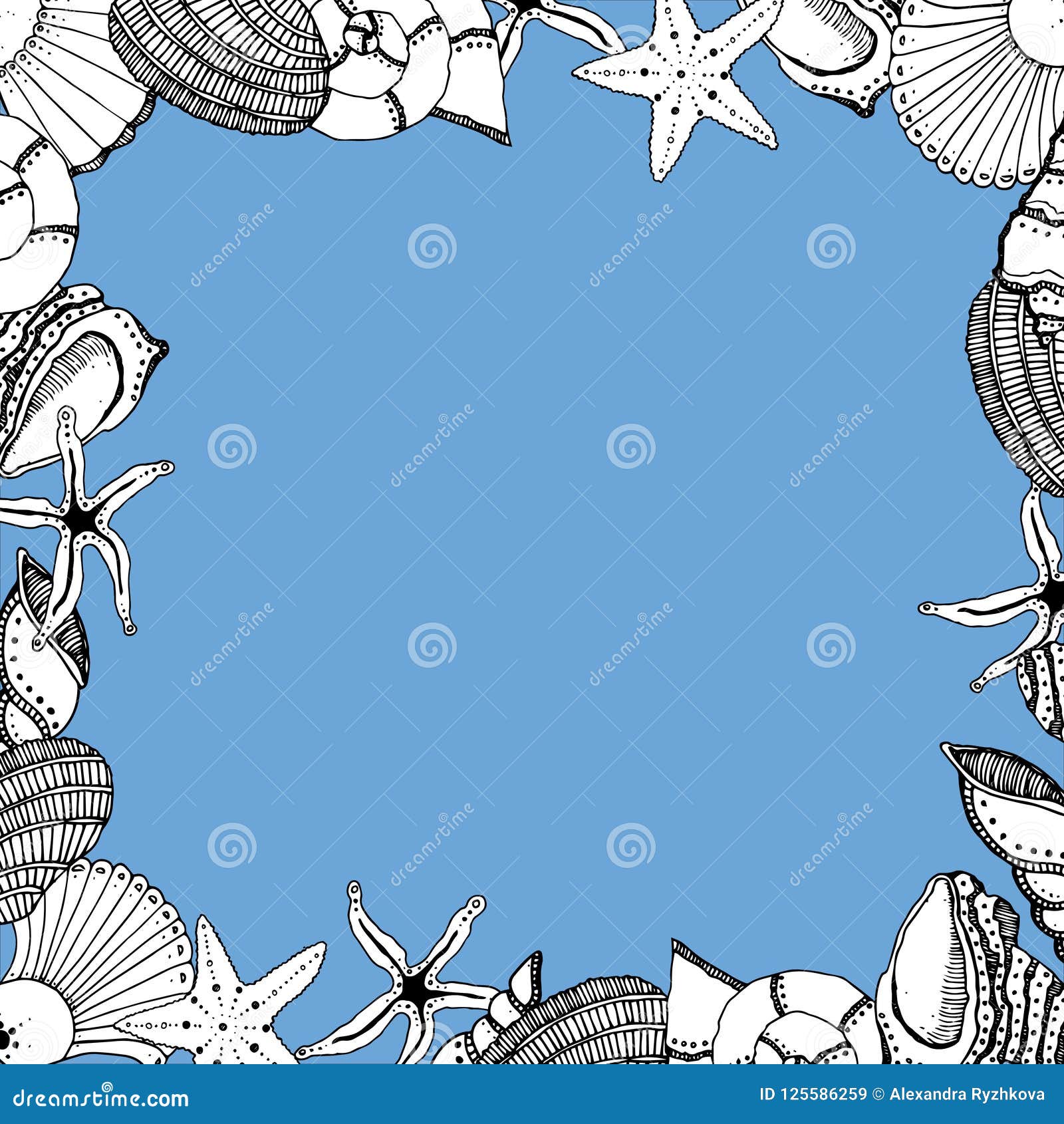 Shell Frame Royalty-Free Stock Image | CartoonDealer.com #7524286