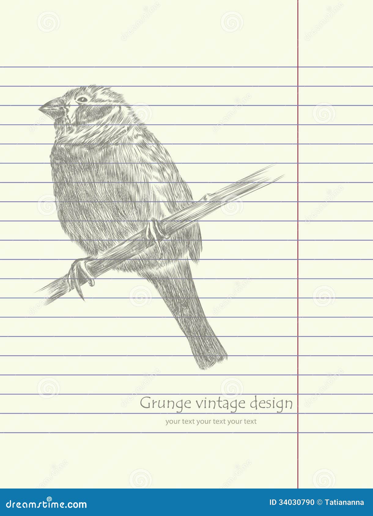 Hand Drawing Sketch Bird Vector Stock Vector - Illustration of drawing ...