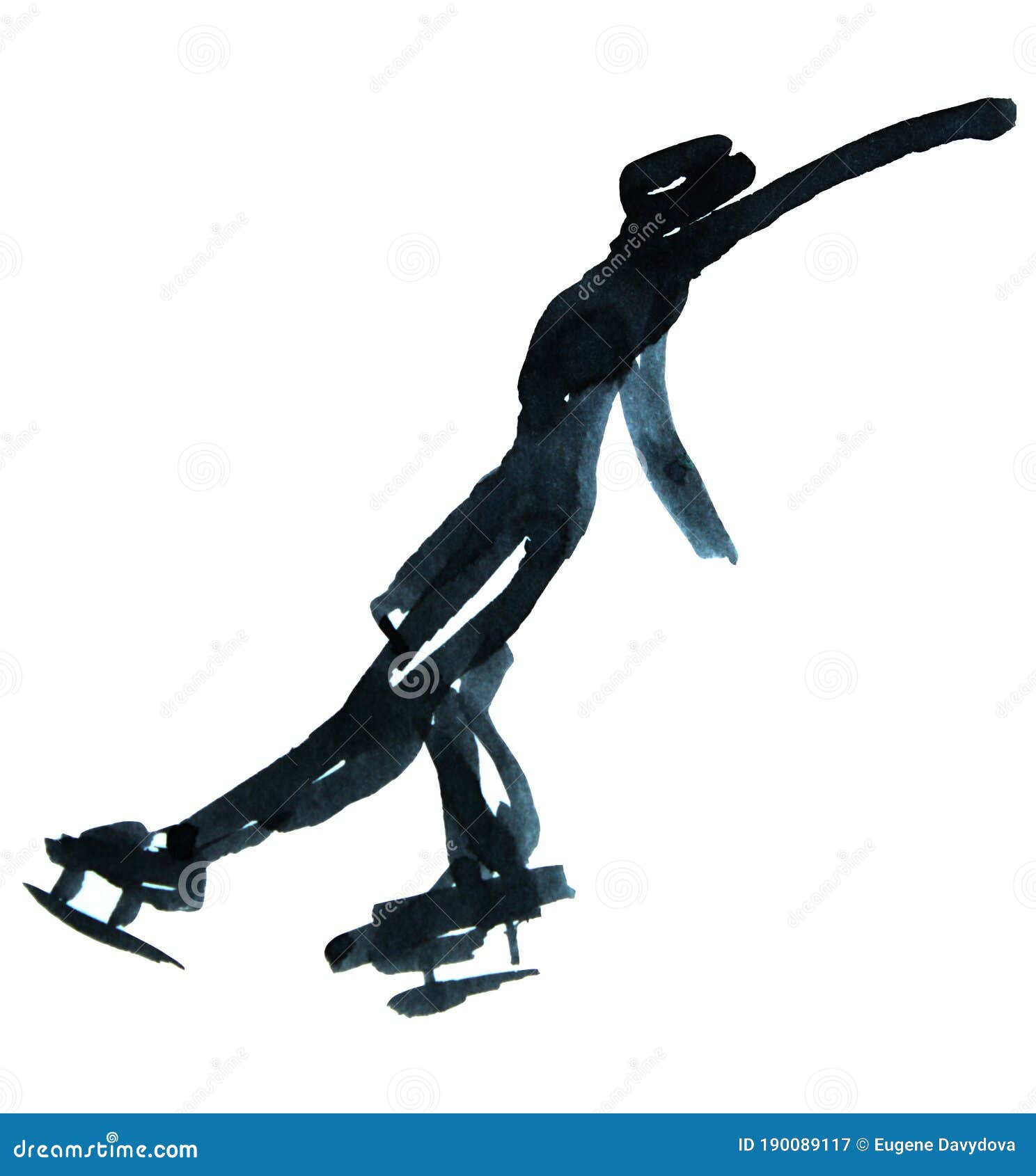 Hand Drawing Sketching Art of Skating Man Stock Vector - Illustration ...