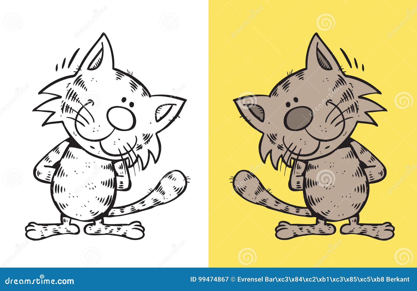 Smiling Cat stock vector. Illustration of vector, sweet - 99474867
