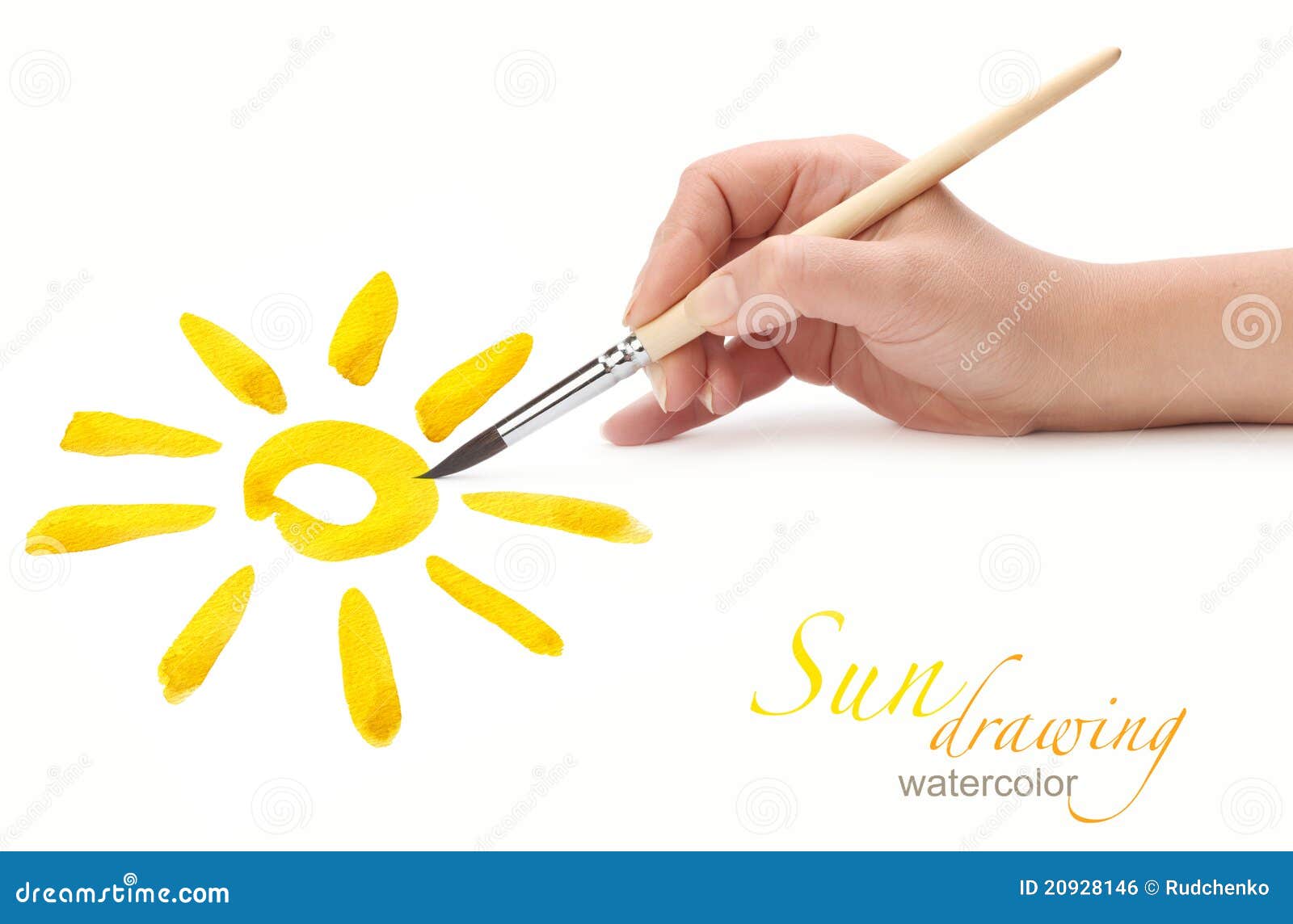 Hand drawing sun stock photo. Image of sunlight, stroke - 20928146