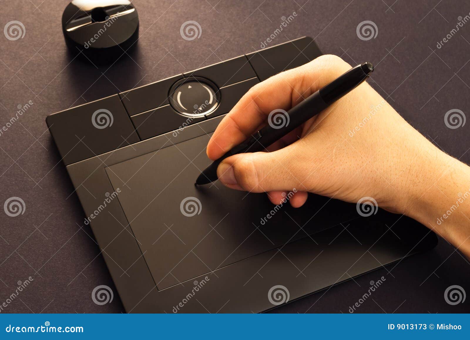 Hand on drawing tablet stock image. Image of concepts - 9013173