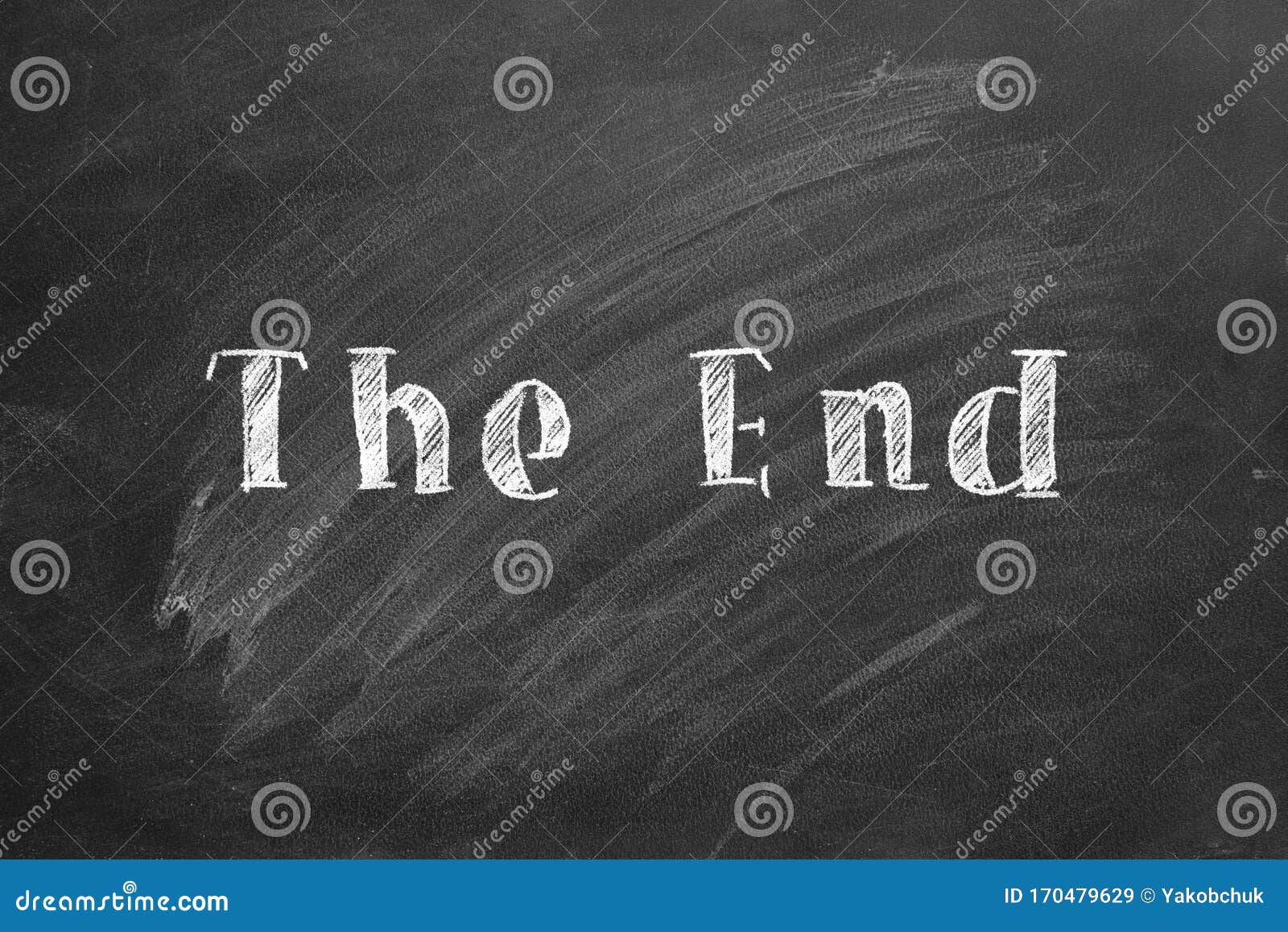 The End stock image. Image of graduation, chalkboard - 170479629