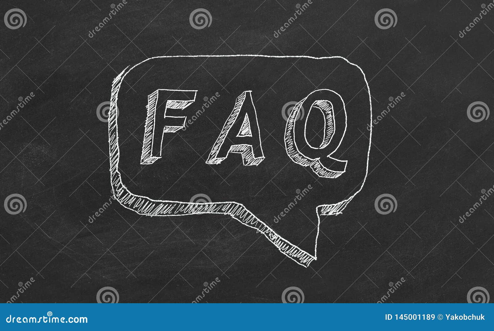 FAQ stock illustration. Illustration of help, blackboard - 145001189