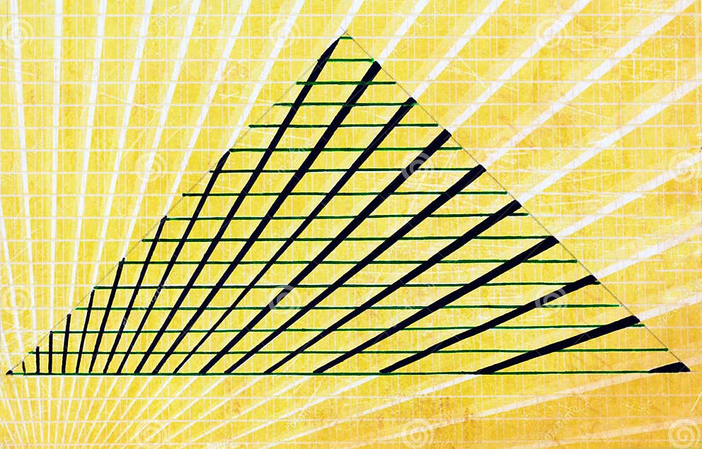 Hand Drawing of Triangle on Patterned Papper. Stock Illustration ...