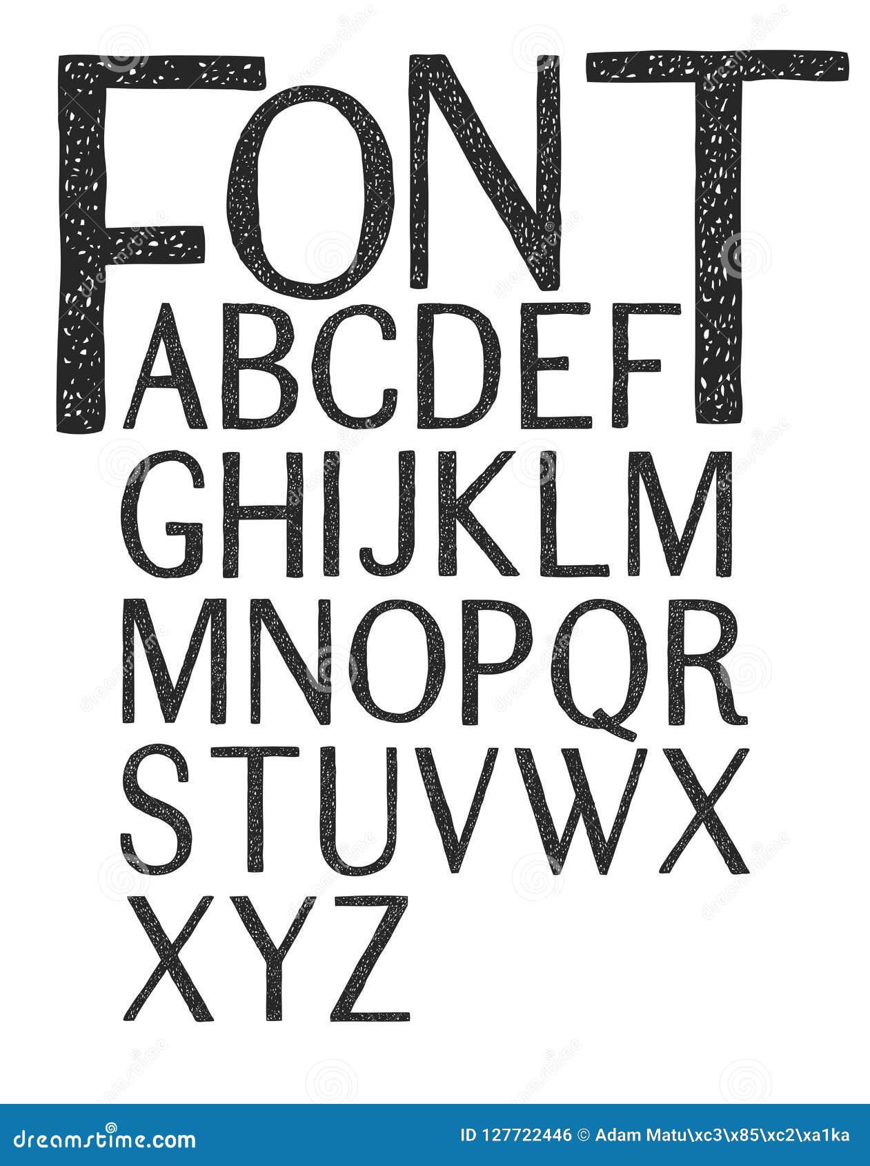 Hand drawing typography stock vector. Illustration of style - 127722446