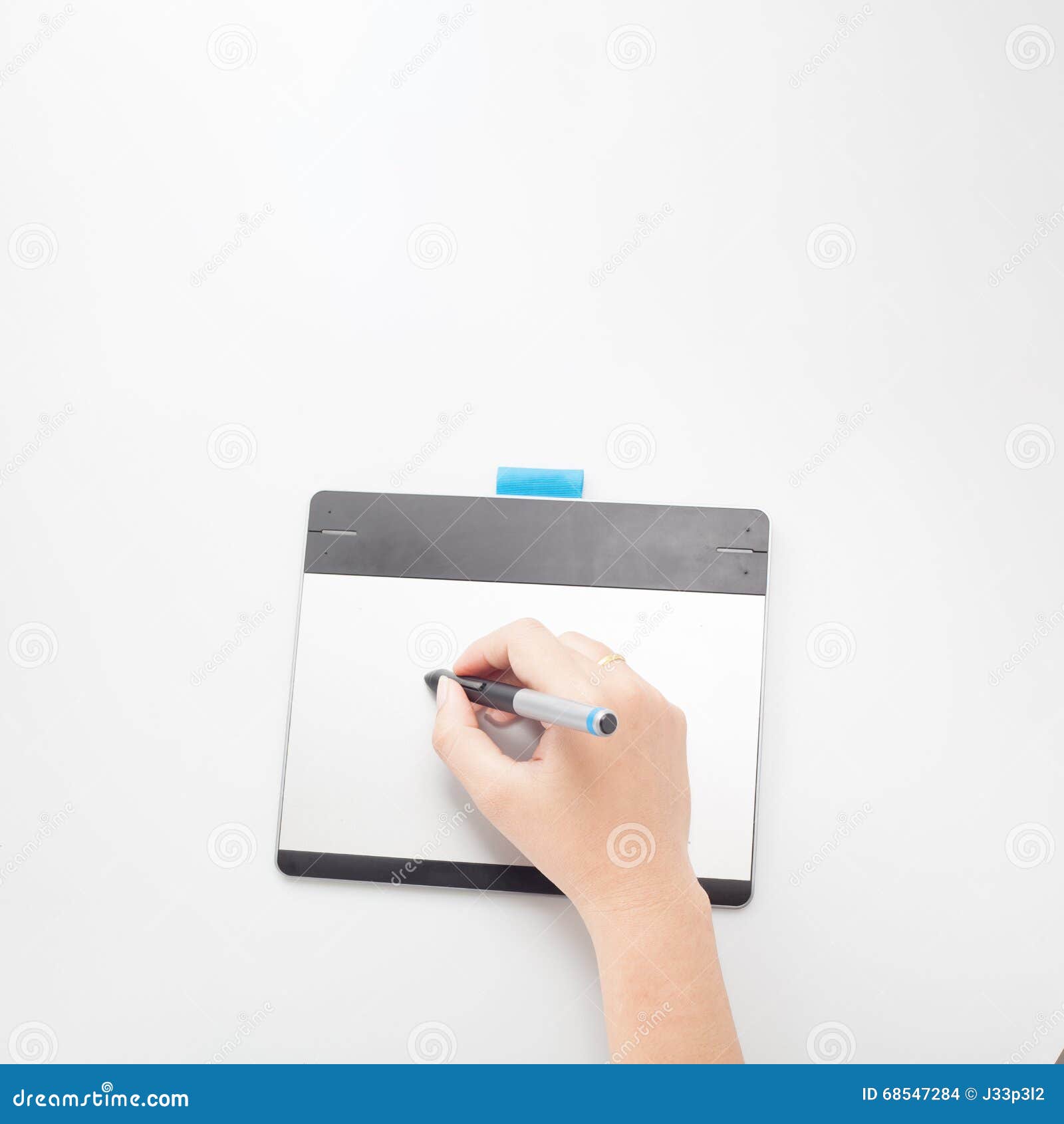 Hand Drawing Using a Digital Tablet Stock Photo - Image of laptop ...