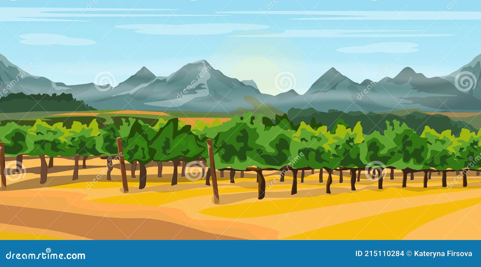 Hand Drawing Vector Illustration. All Objects are Divided into Layers ...