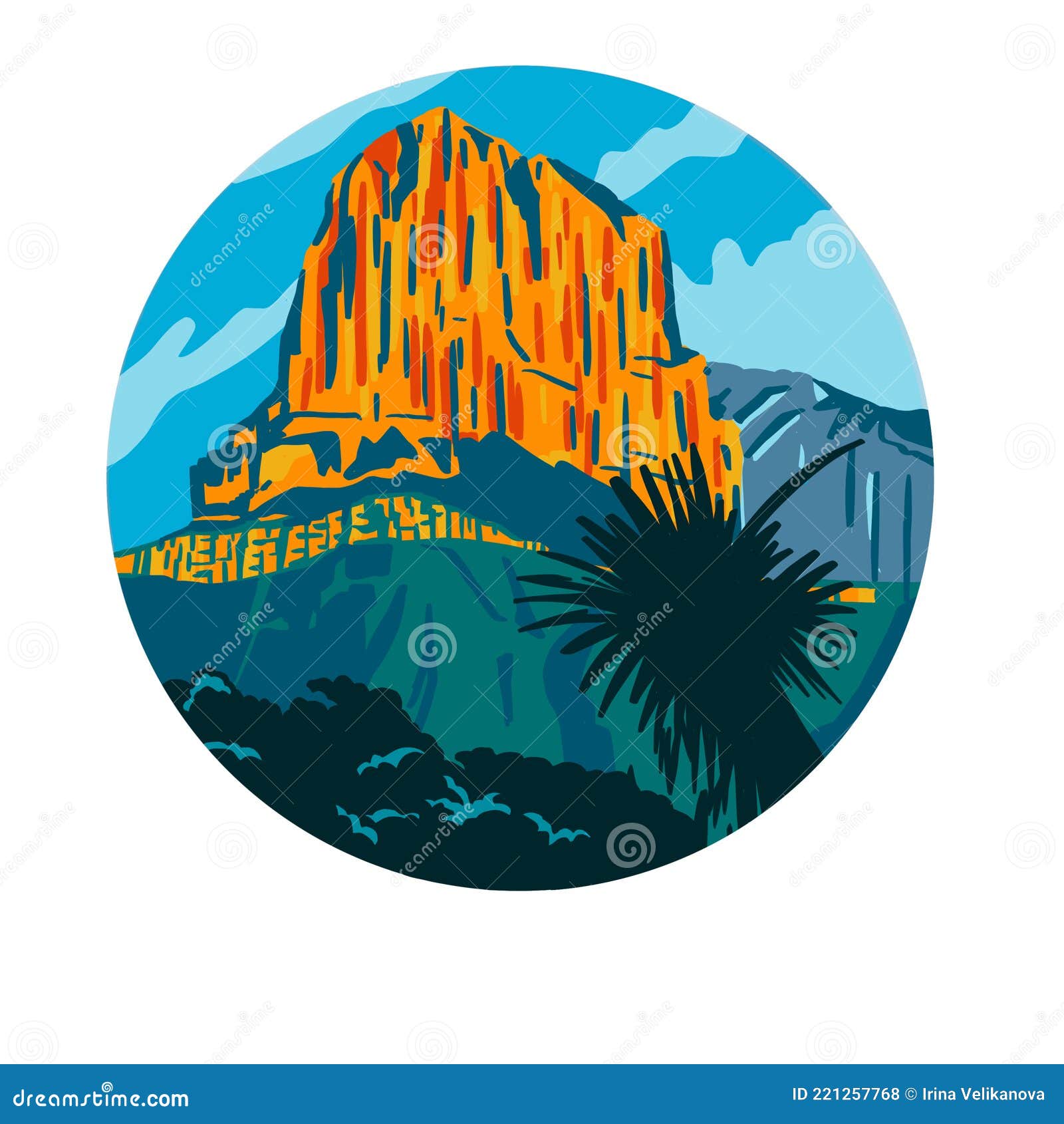 Hand Drawing Vintage Waves Beach and Illustration Stock Illustration ...