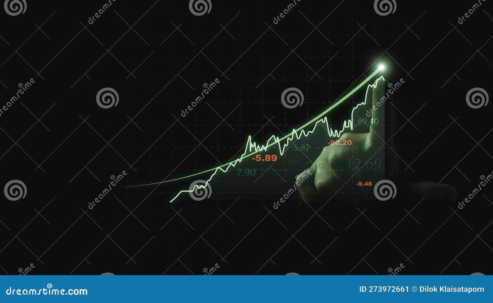 Hand Drawing Virtual Technical Graph and Chart for Analysis Stock ...