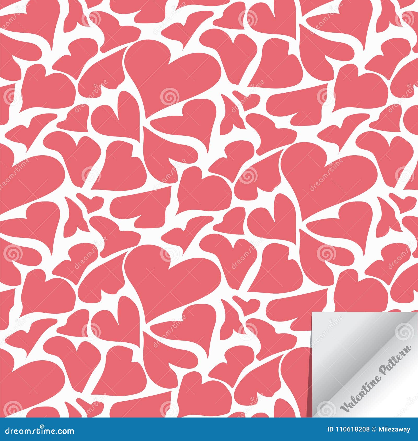 Hand Drawing White Linear Heart Shape on Pink Background, Vector ...