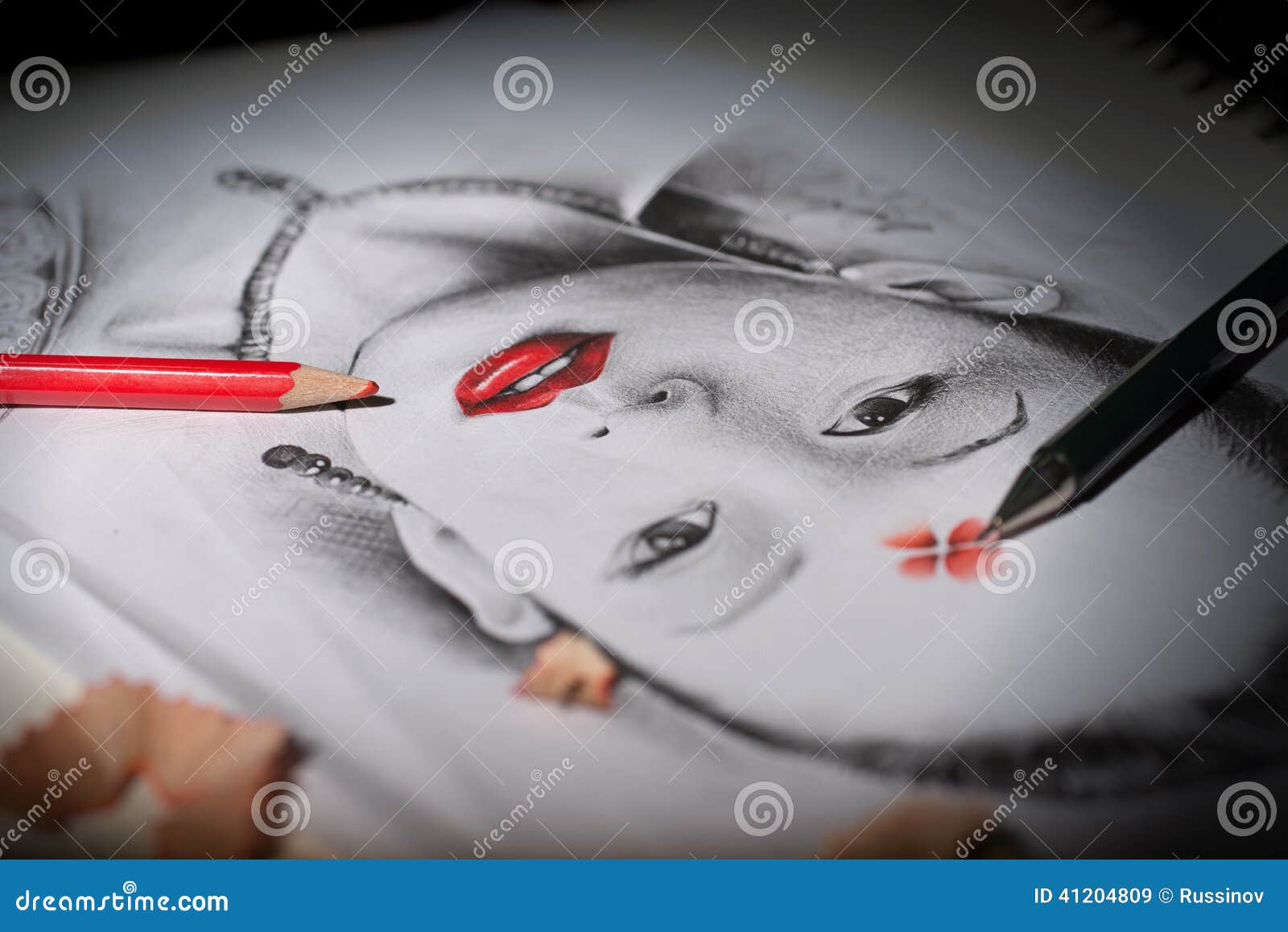 Hand Drawing stock image. Image of sheet, view, elevated - 41204809