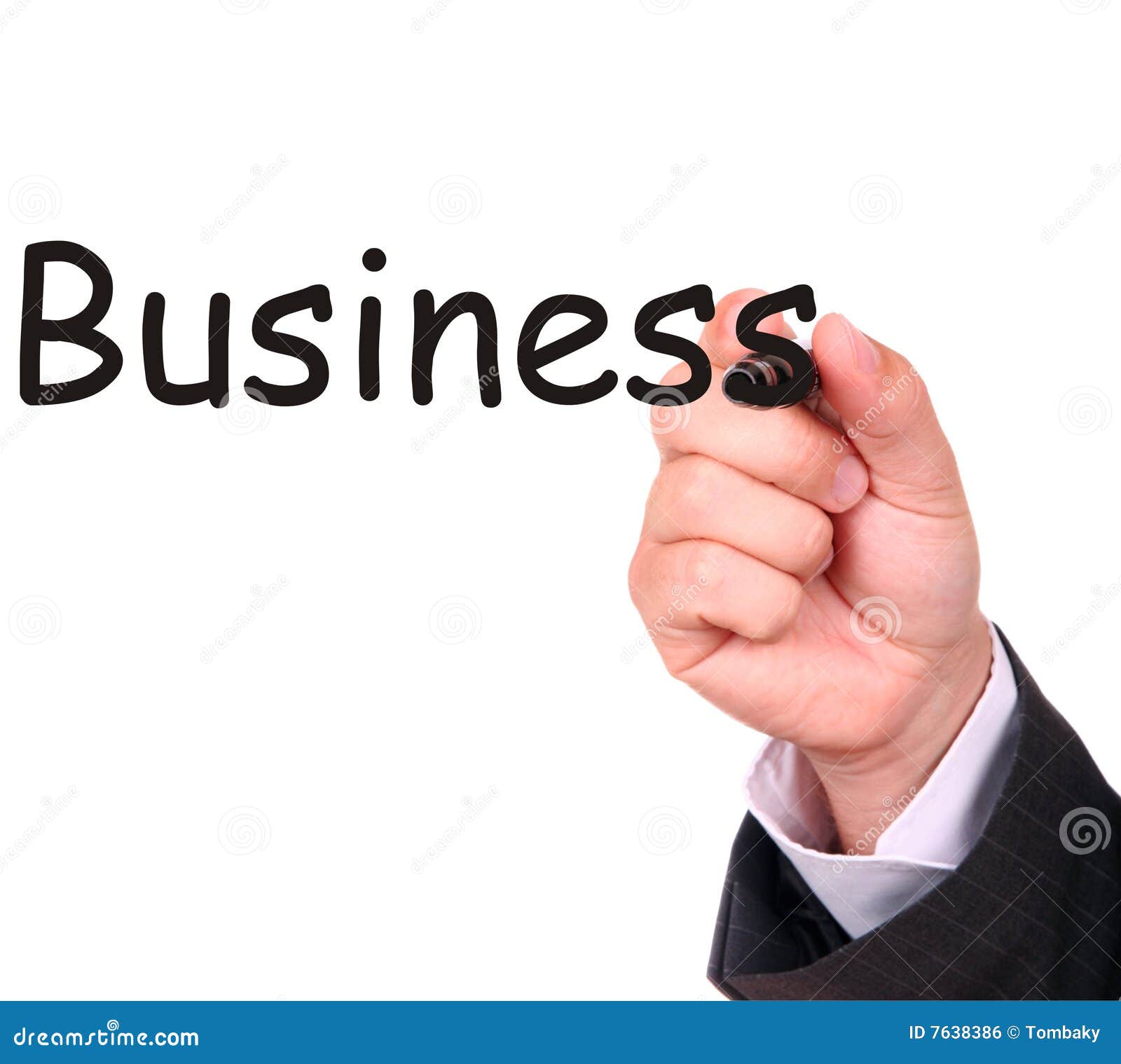 Hand drawing word BUSINESS stock photo. Image of objects - 7638386
