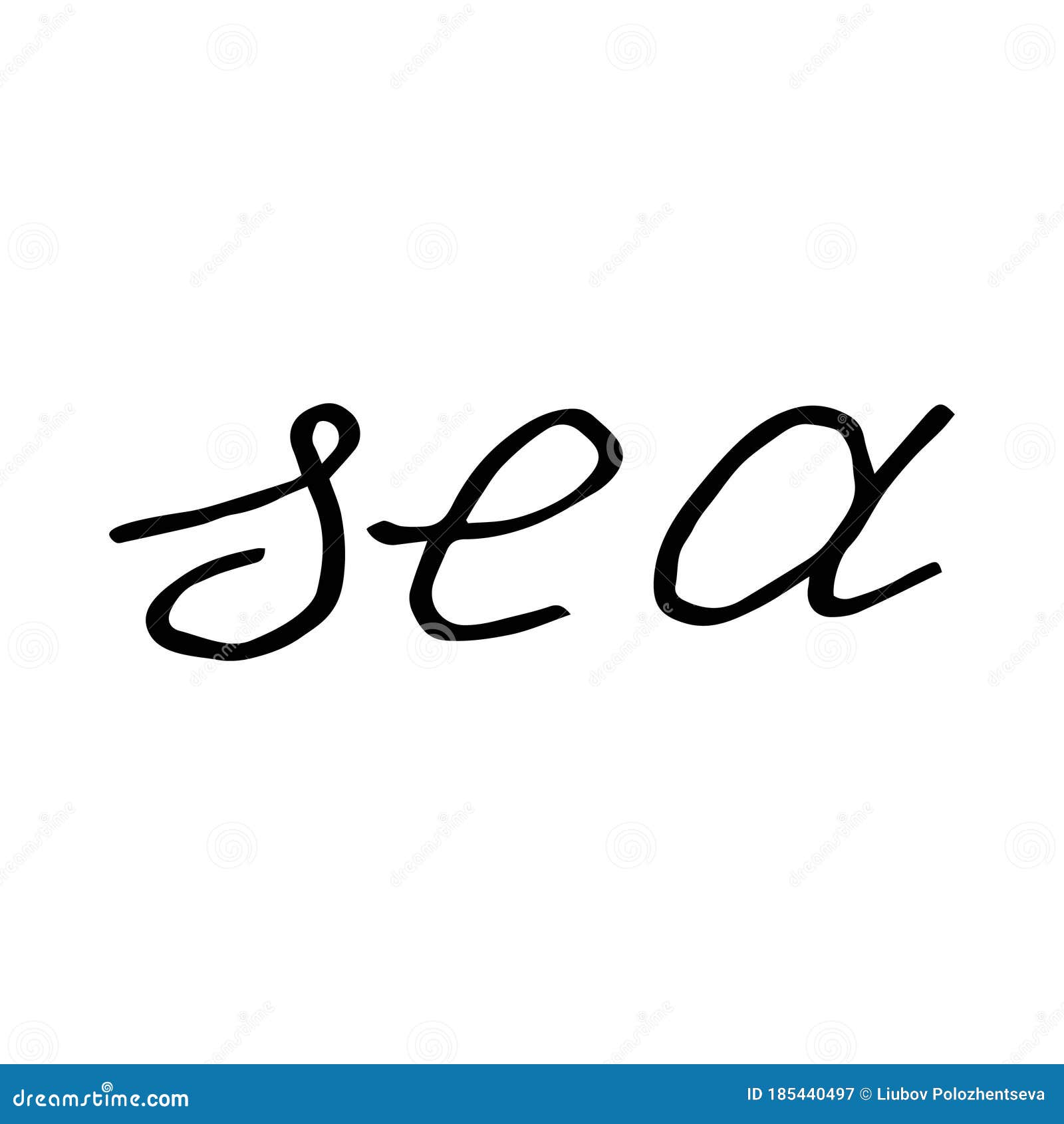 Hand-drawing Words - Sea, Summer, Vector Stock Vector - Illustration of ...