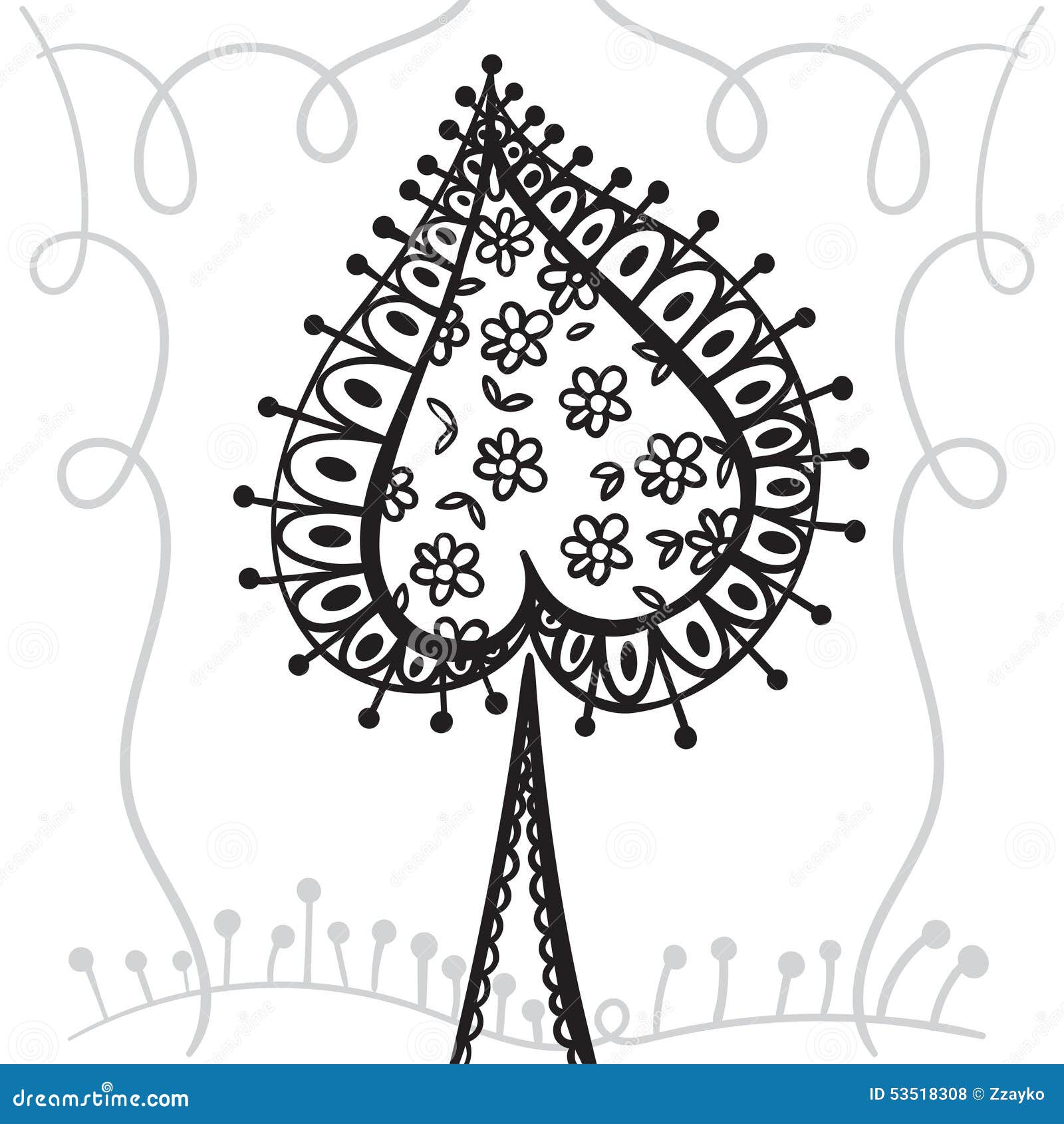 Hand Drawing Zentangle Element with Decorative Frame. Decorative ...