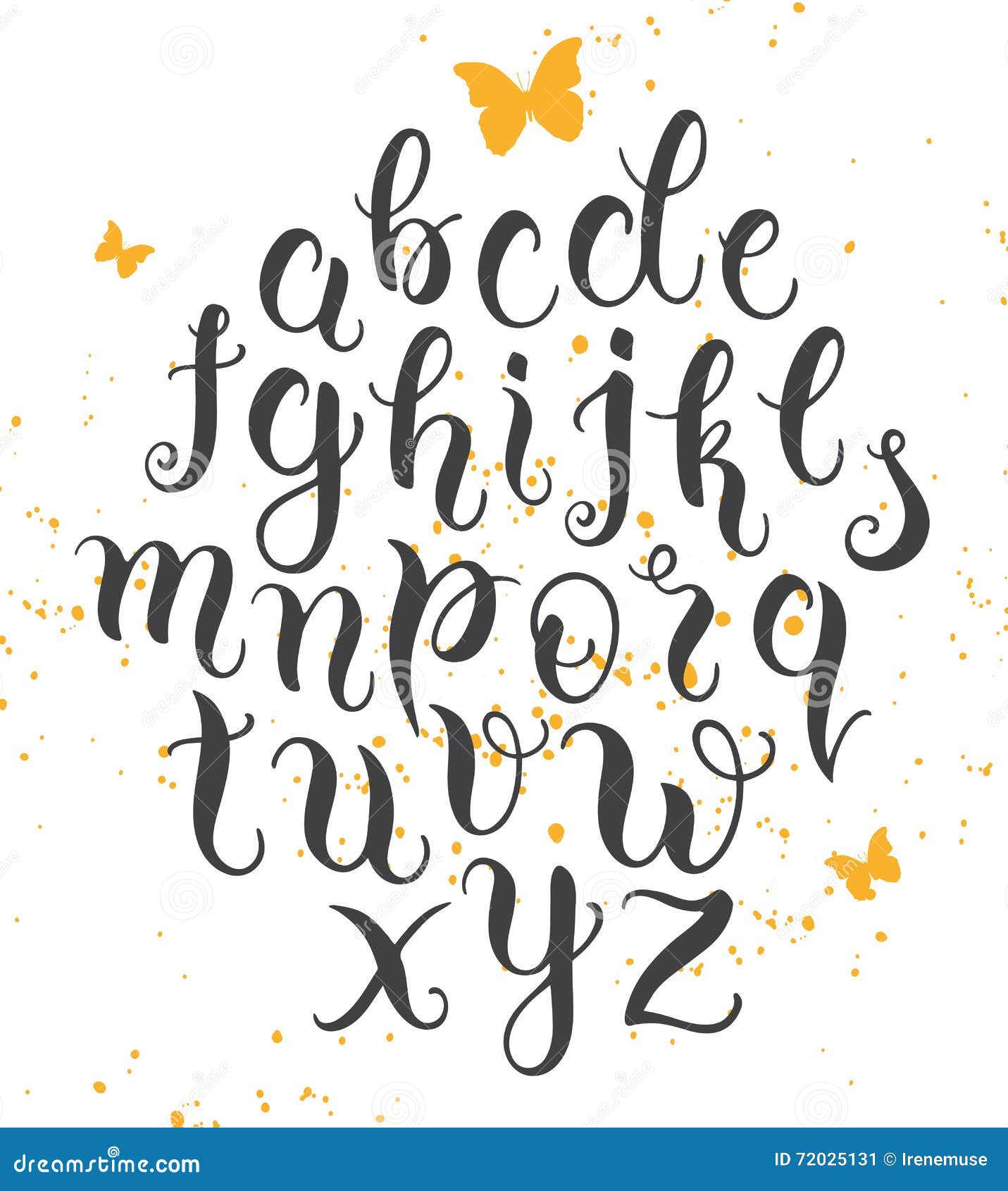 Hand Drawn Abc Letters Alphabet Stock Vector - Illustration of grunge ...