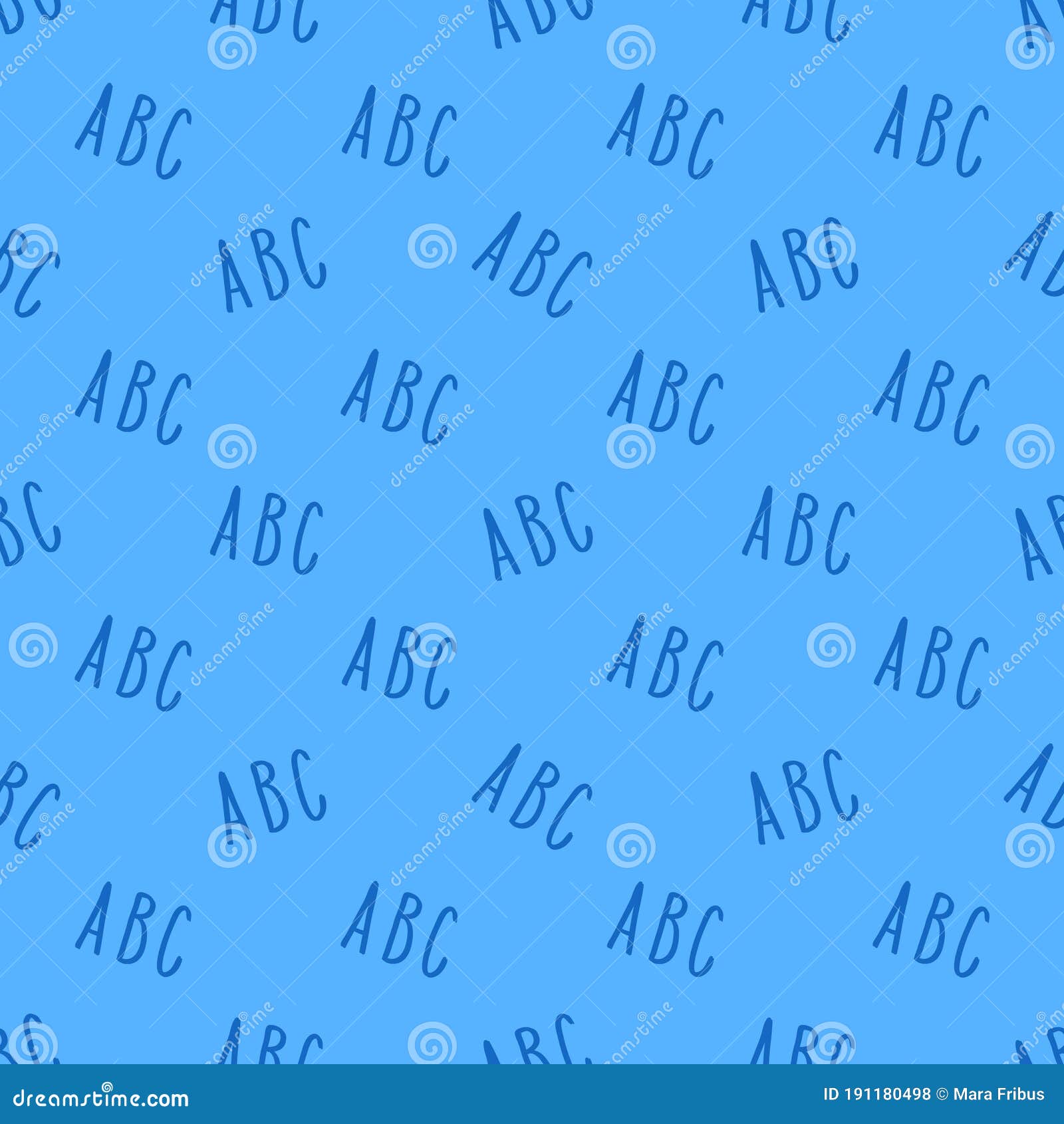Hand Drawn Abc Seamless Pattern Background Stock Vector - Illustration ...