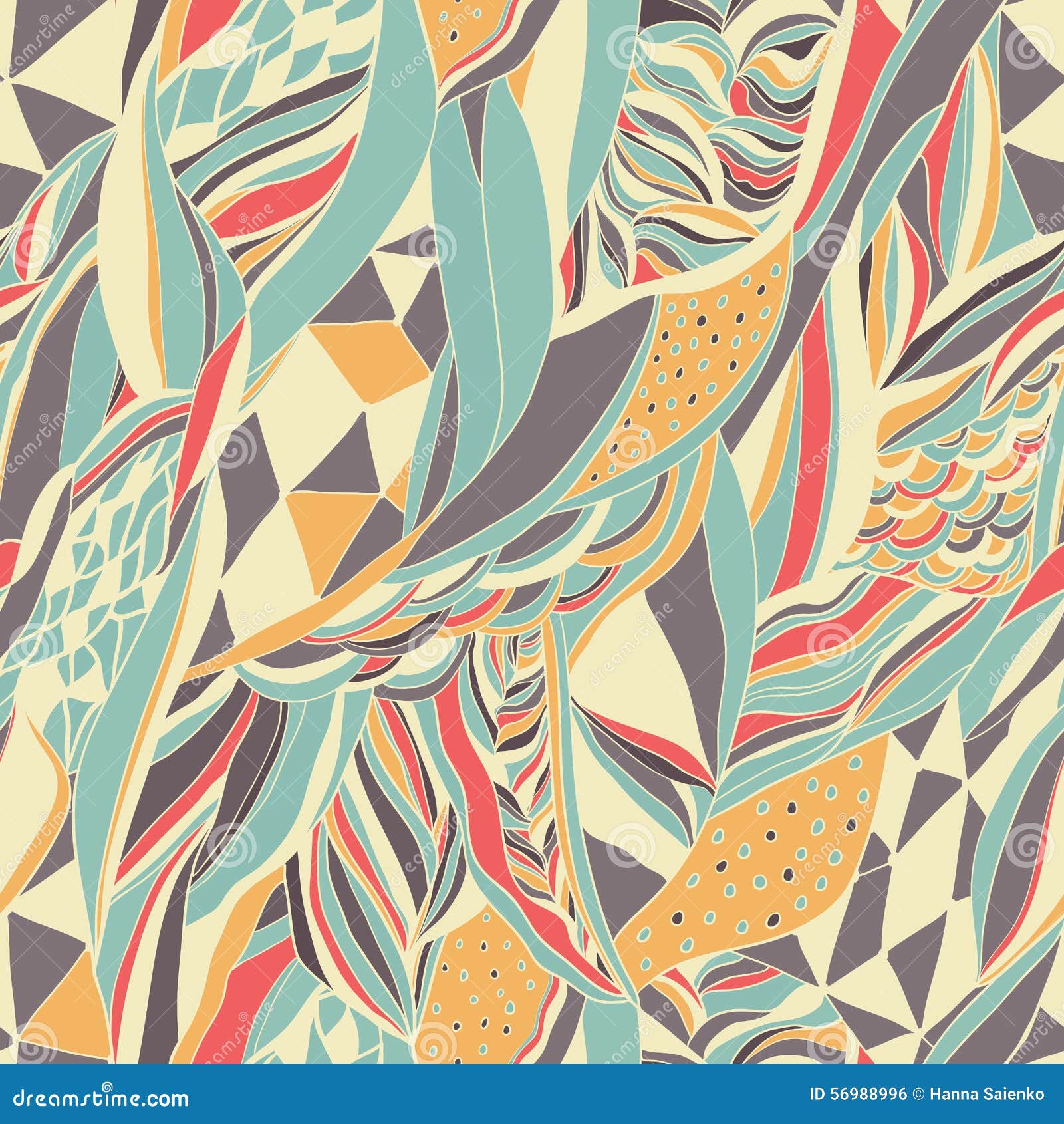 Hand Drawn Abstract Composition. Stock Illustration - Illustration of ...