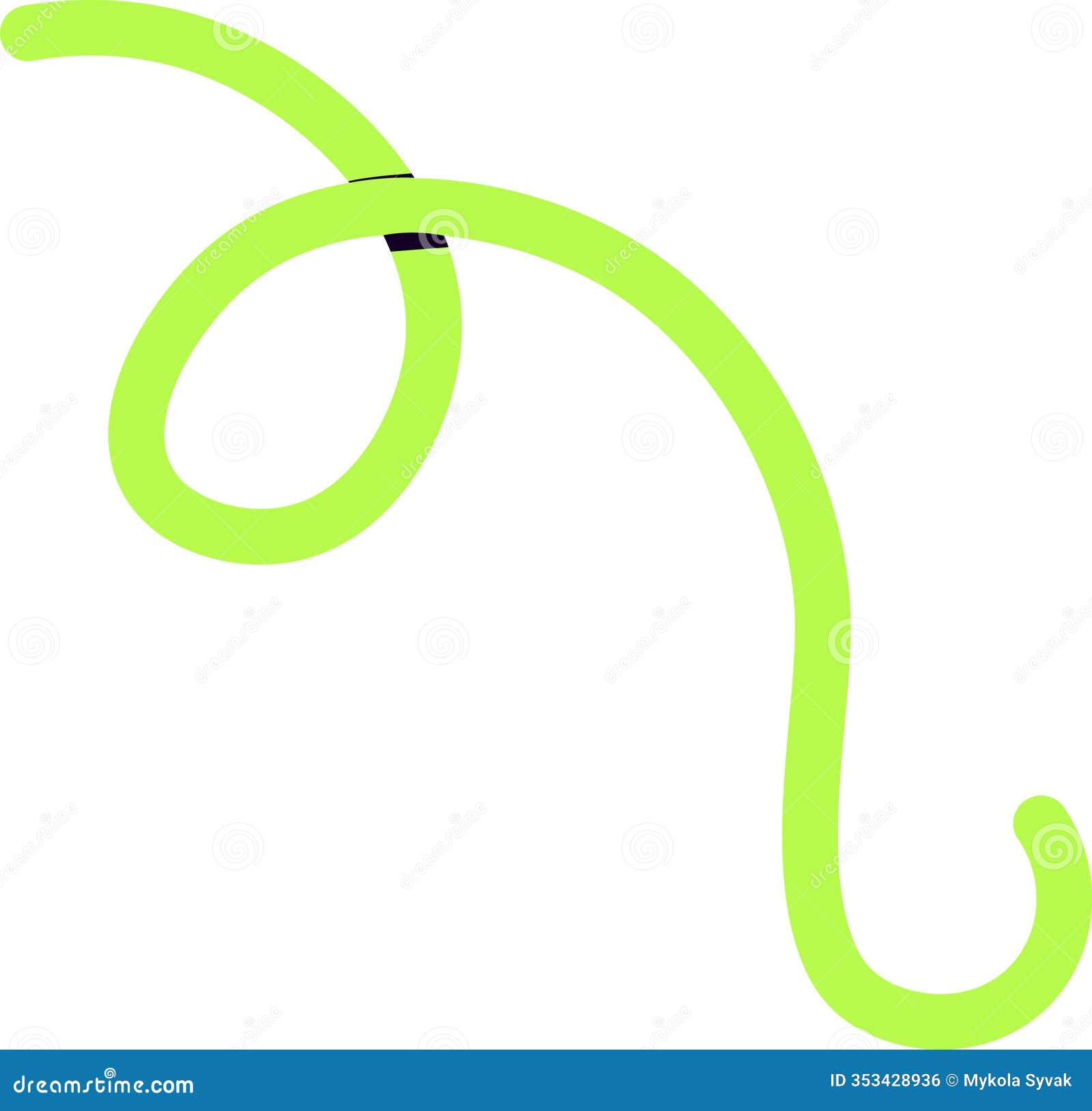 Hand Drawn Abstract Curly Line Stock Illustration - Illustration of ...