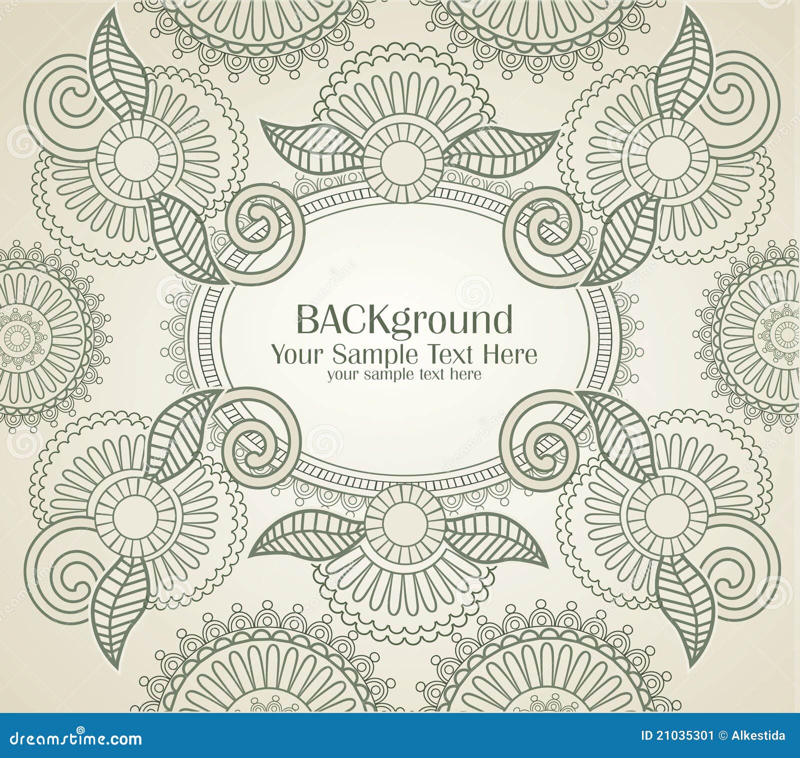 Hand-drawn Abstract Flowers Pattern Stock Vector - Illustration of ...