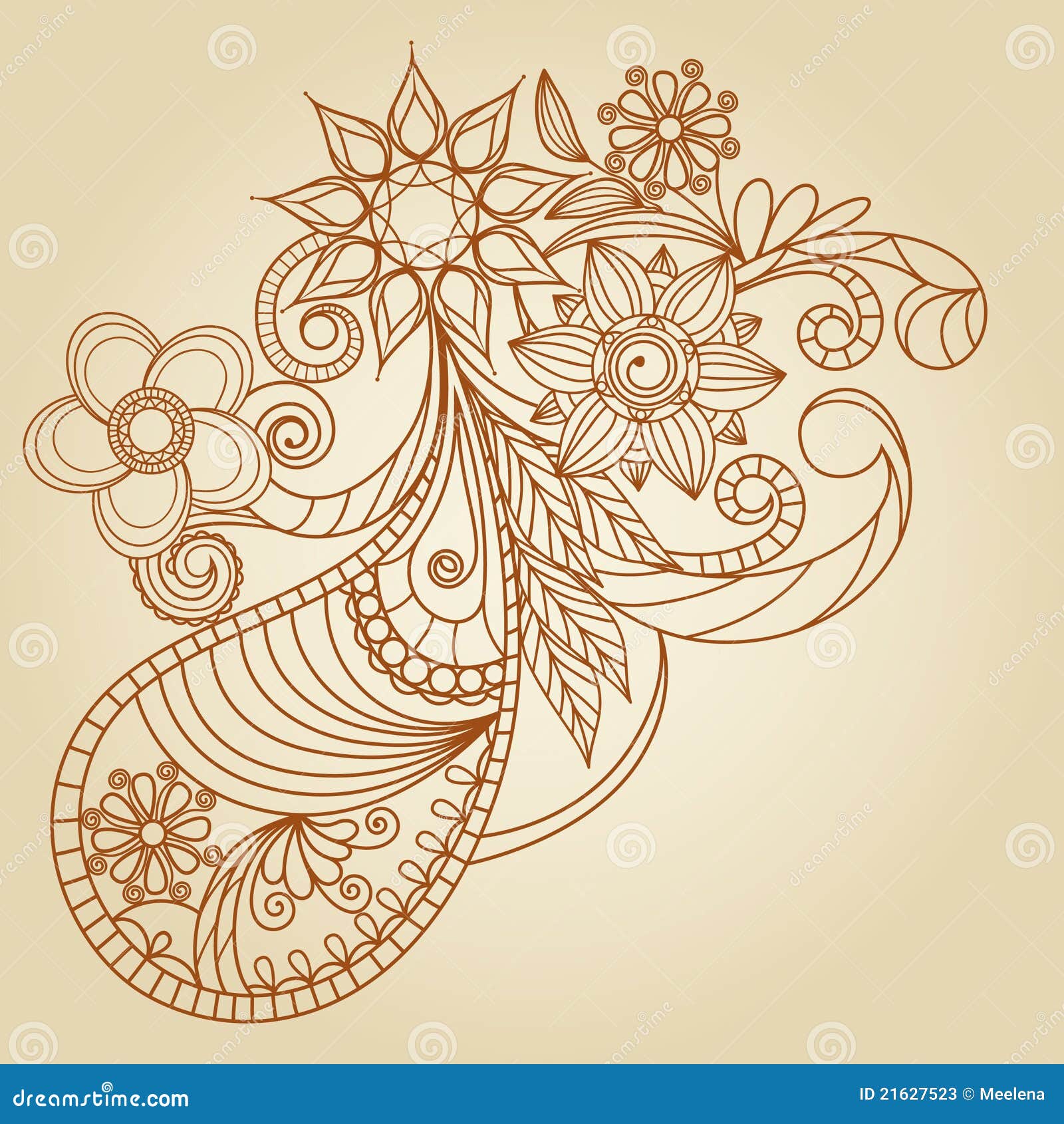 Abstract Henna Blocks Background Vector Illustration | CartoonDealer ...