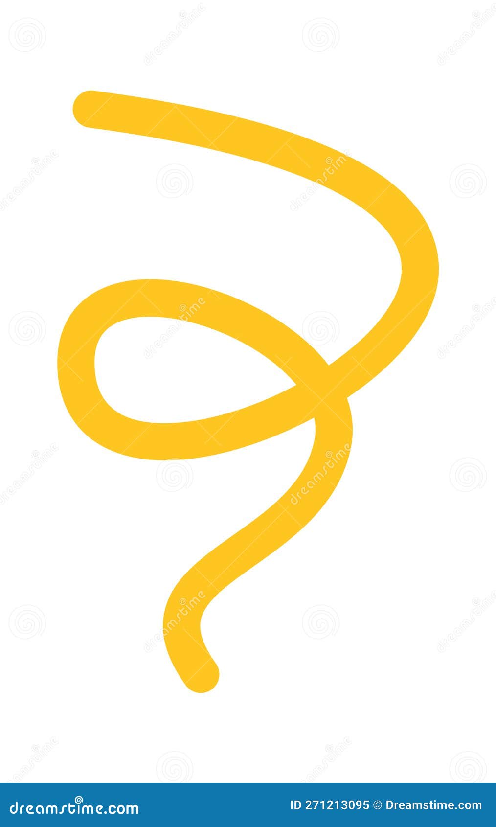 Hand Drawn Abstract Icon Curly Line Decor Element Stock Vector ...