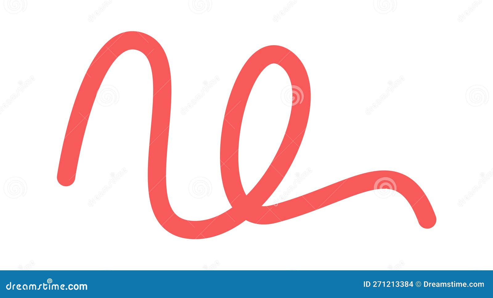 Hand Drawn Abstract Icon Curly Line Decor Element Stock Vector ...