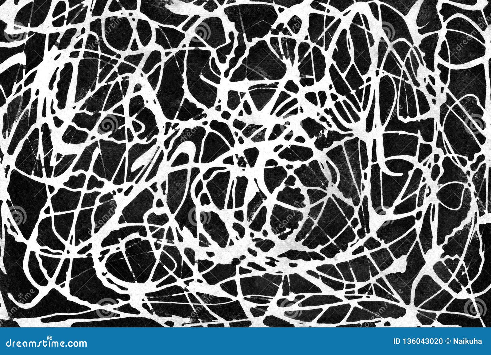 Hand Drawn Abstract Irregular Texture on Black Paper Stock Illustration ...