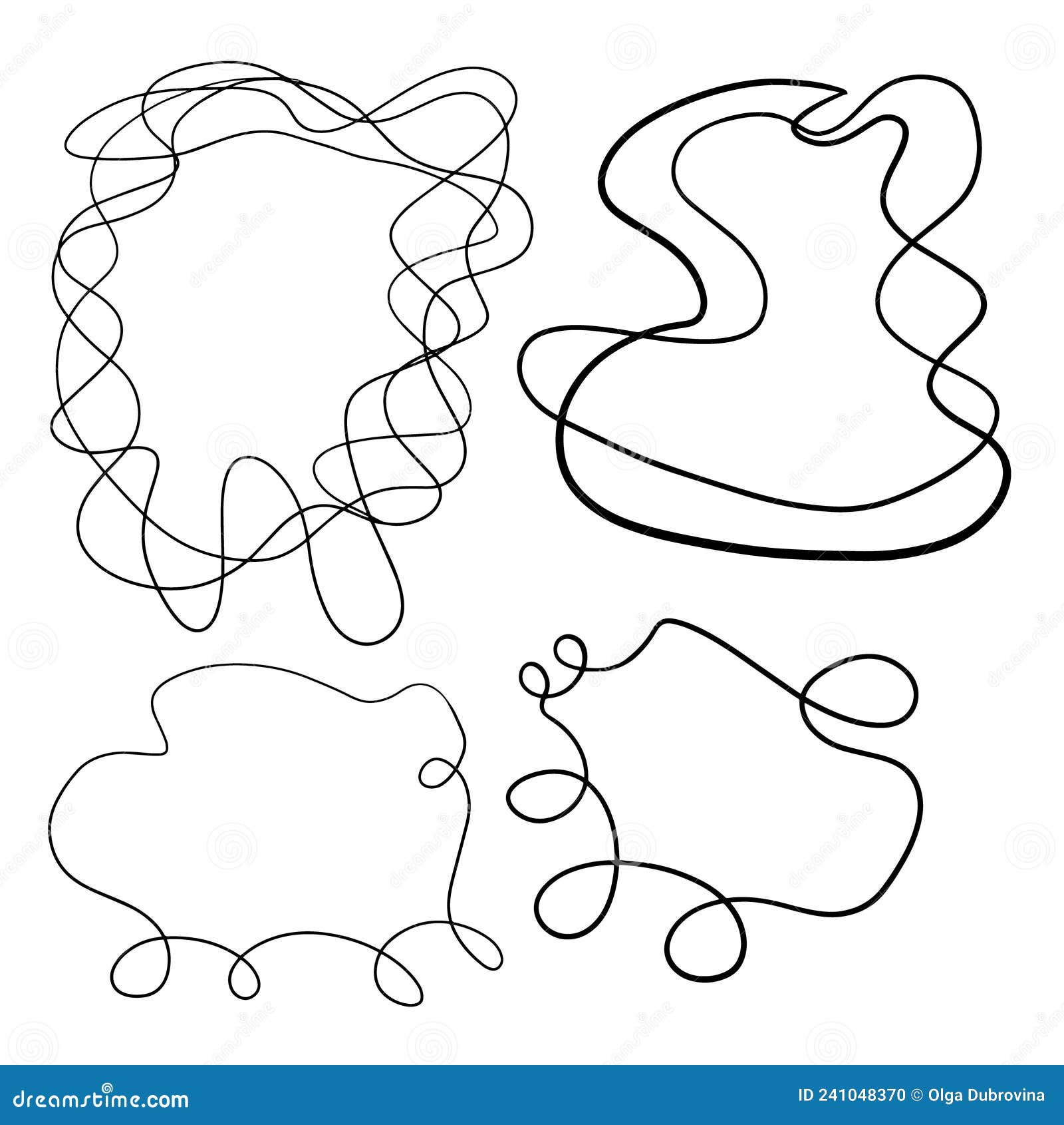 Hand Drawn Abstract Lines. Vector Frame Set for Design and Template ...