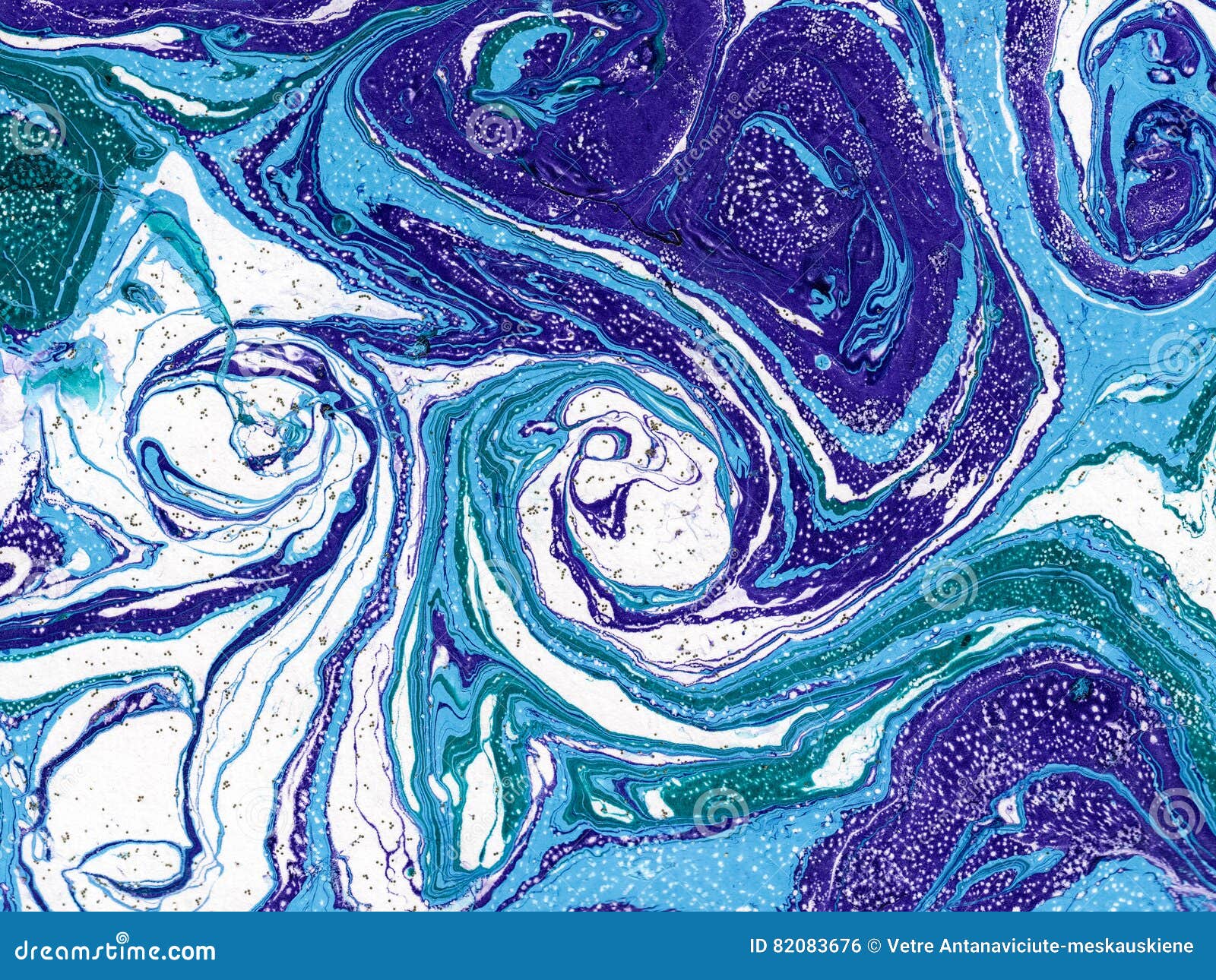 Hand Drawn Abstract Marble Texture. Handmade with Liquid Paint Stock ...