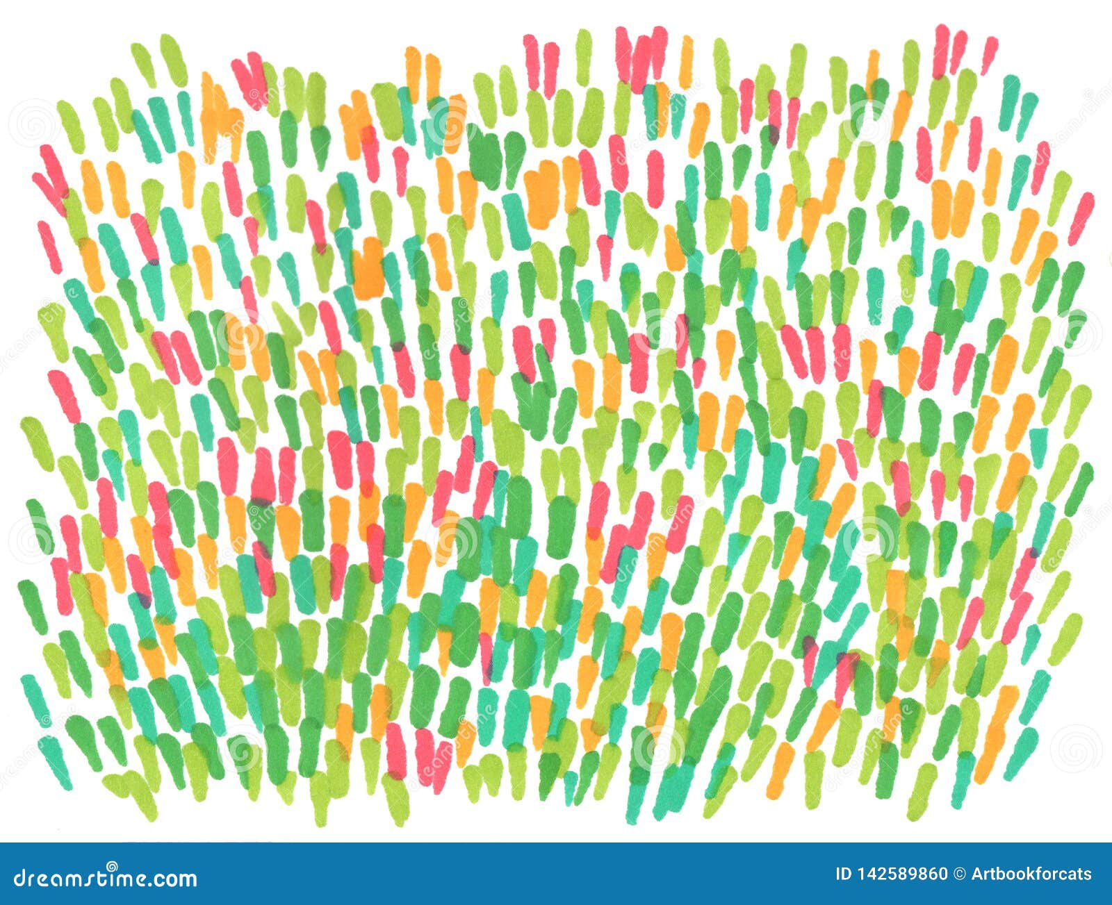 Hand Drawn Abstract Marker Spring Lawn Background Stock Illustration ...