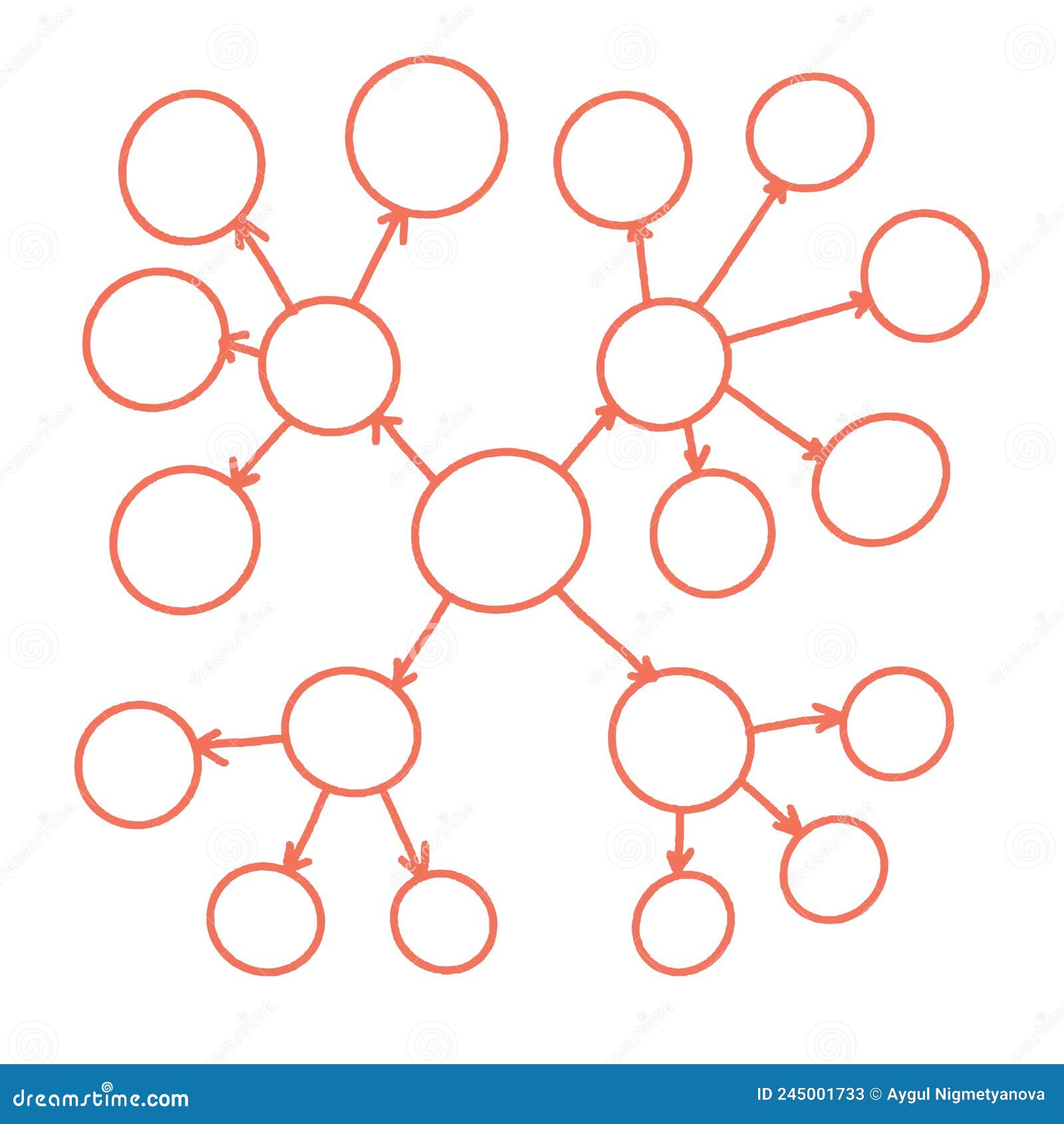 Hand Drawn Abstract Mind Map. Vector Infographic Template. Stock Vector ...