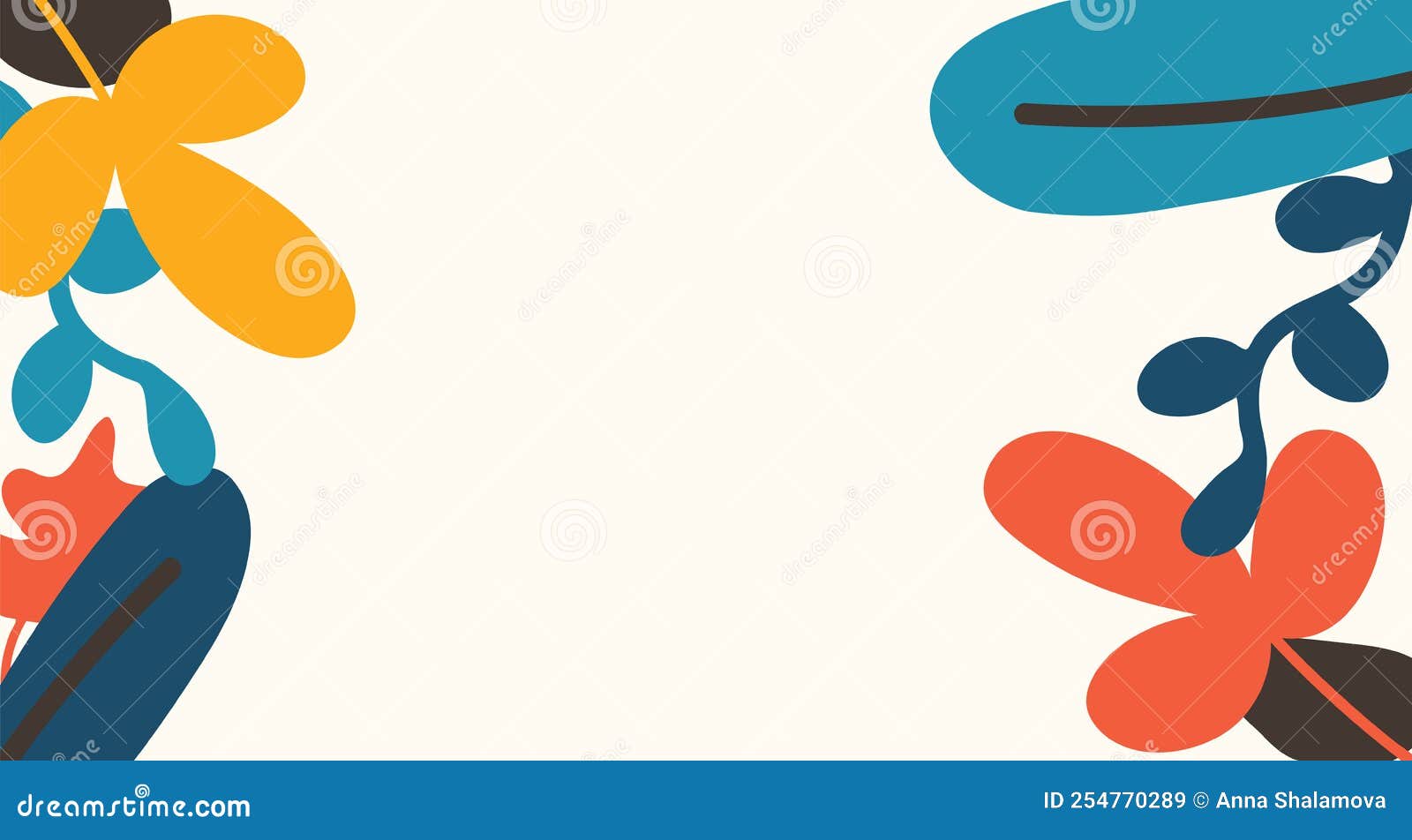 Hand Drawn Abstract Modern Bright Shapes and Objects. Doodle Design ...