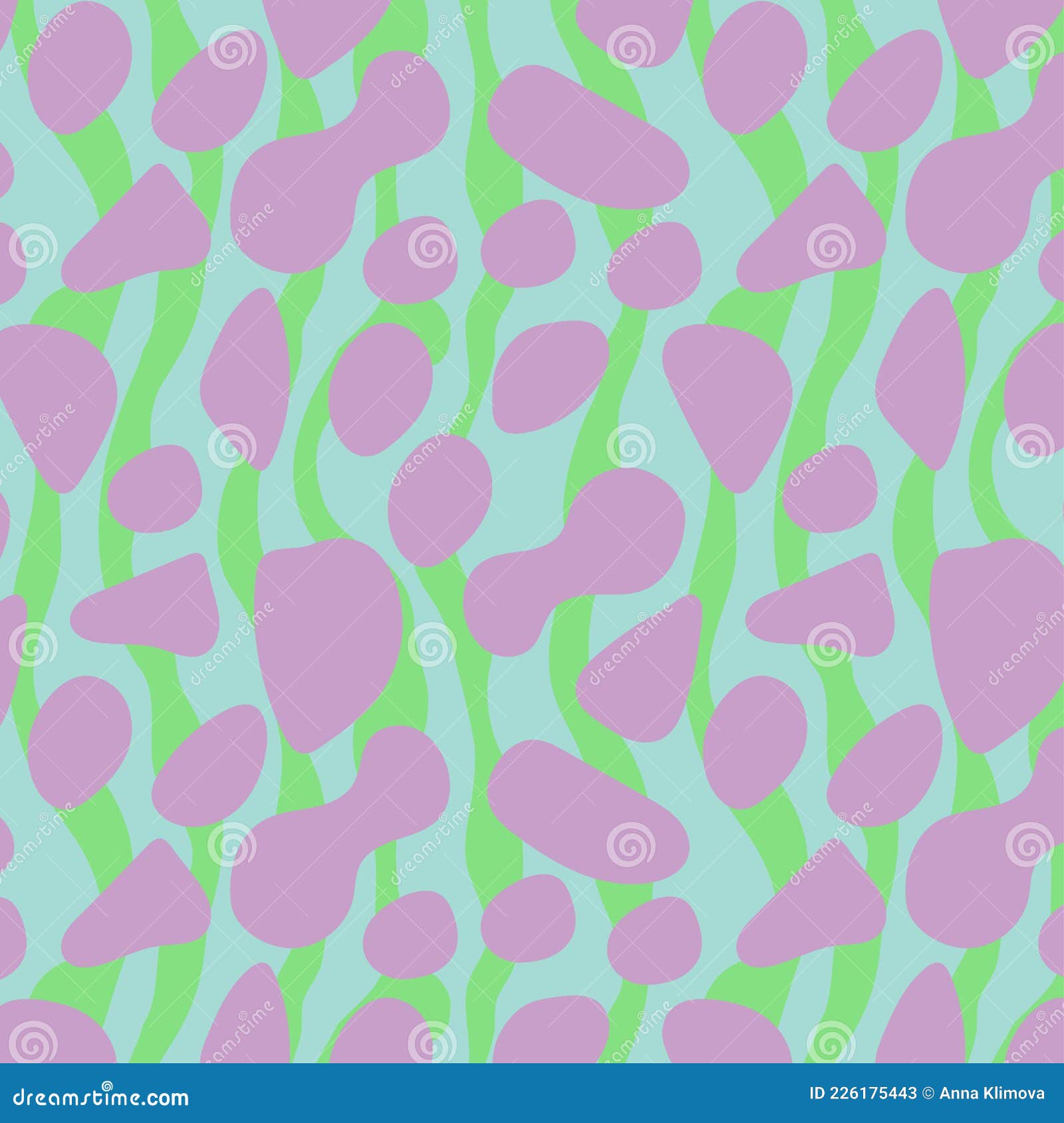 Hand Drawn Abstract Modern Seamless Pattern. Smooth Lines. Modern ...