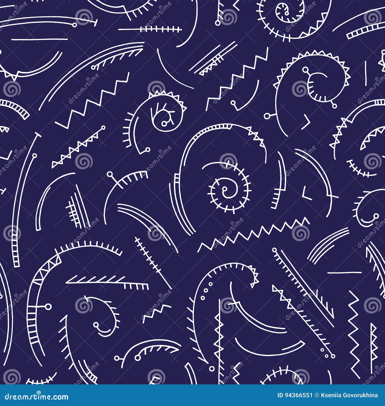 Hand Drawn Abstract Pattern. Vector Seamless Background for Wallpaper ...