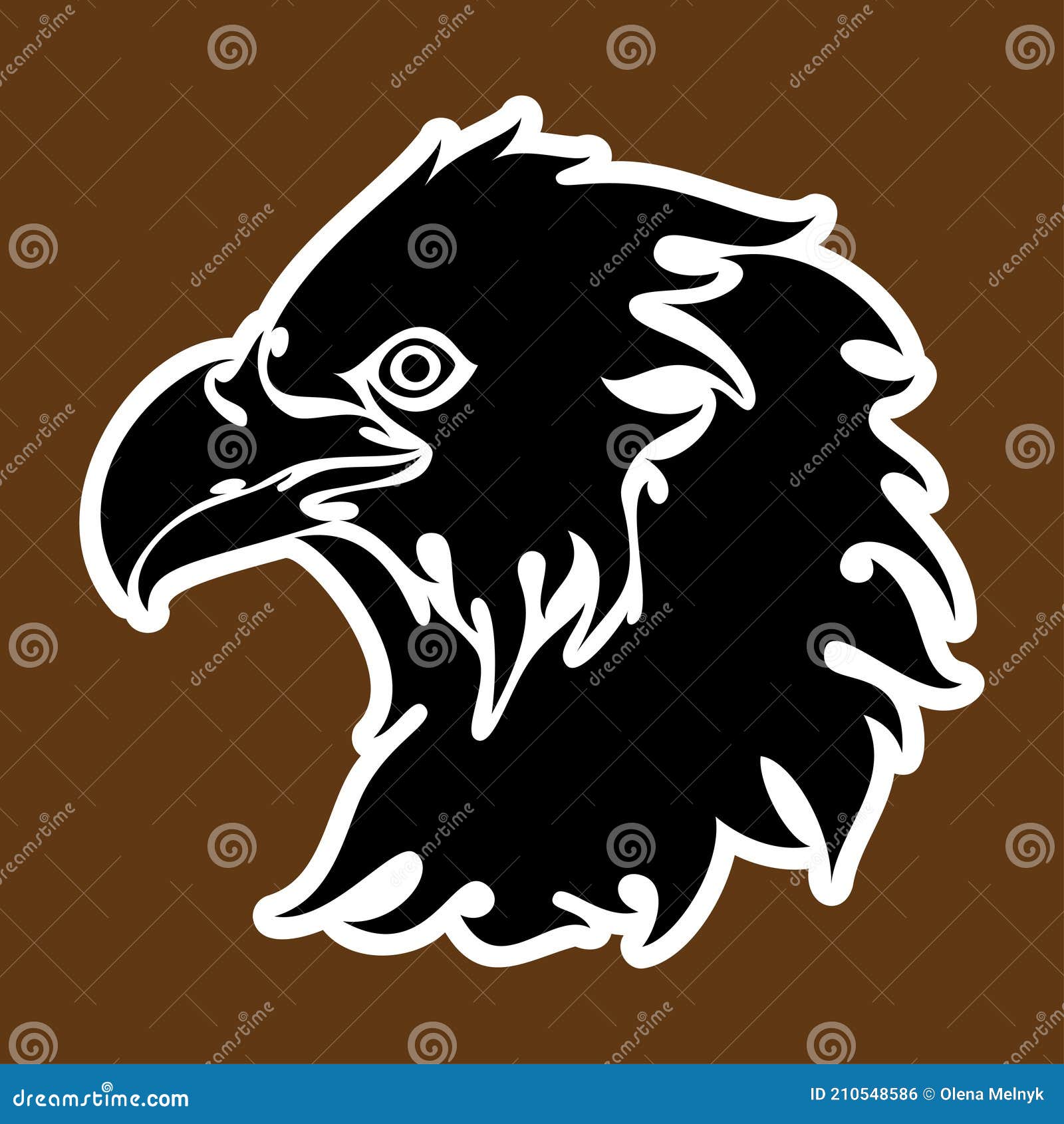 Eye Of Eagle Sticker, Eagle Logo Vector Illustration | CartoonDealer ...