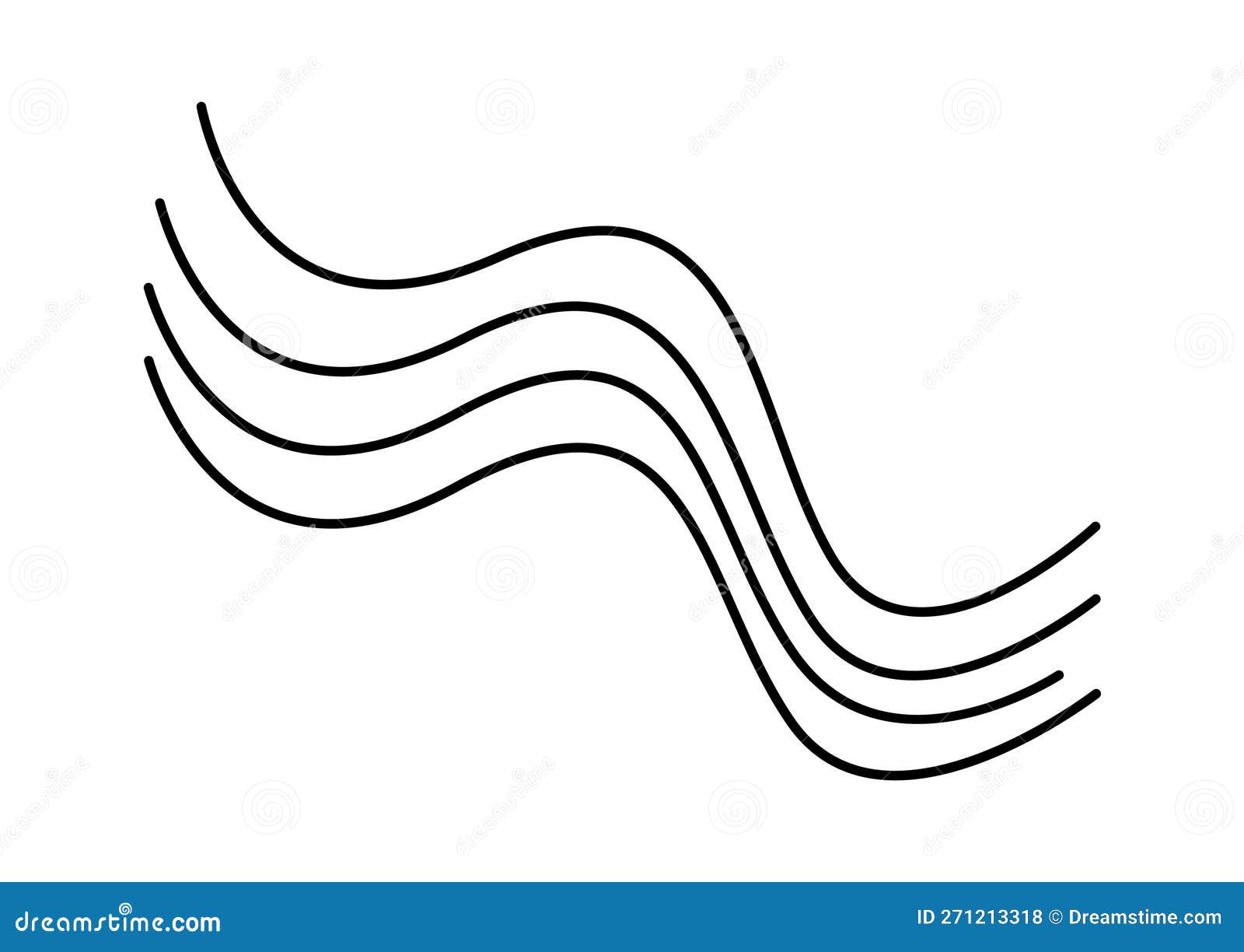 Hand Drawn Abstract Rainbow Design Element Curly Lines Stock Vector ...