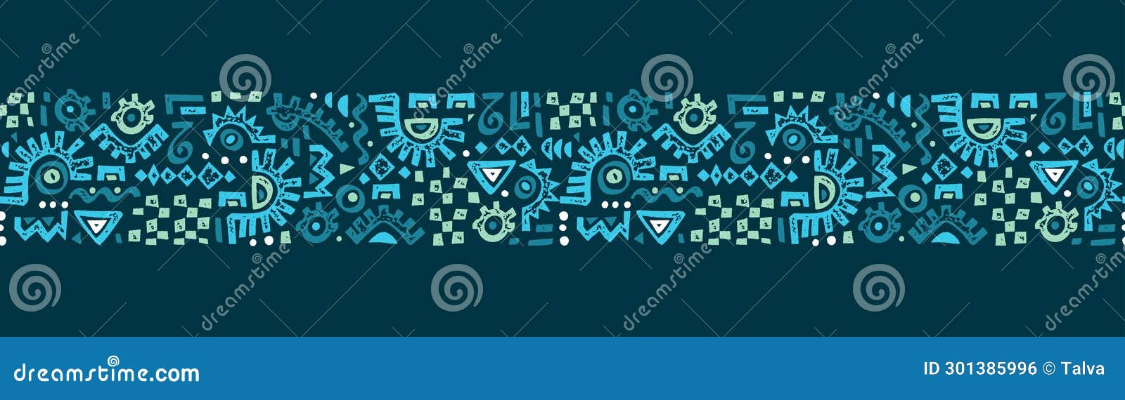 Hand Drawn Abstract Seamless Pattern, Ethnic Background, Simple Style ...