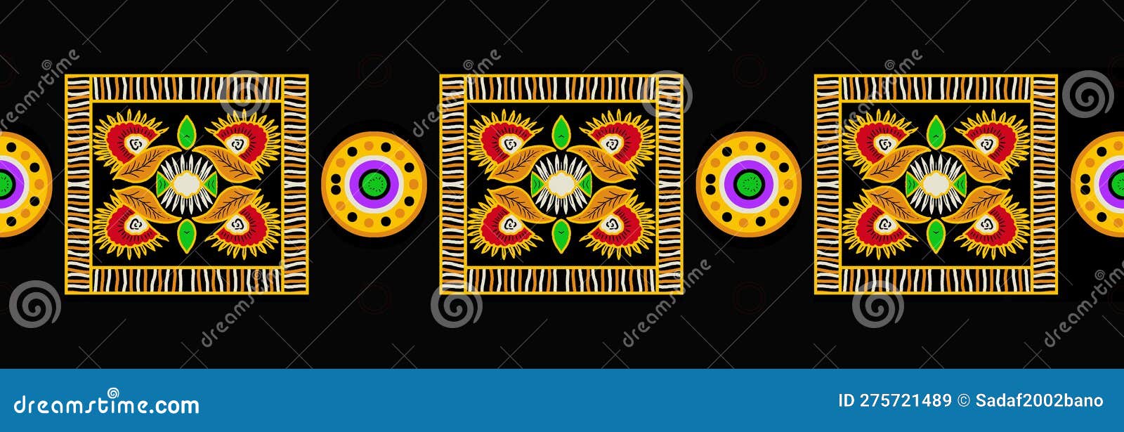 Hand Drawn Abstract Seamless Pattern, Ethnic Background, Simple Style ...