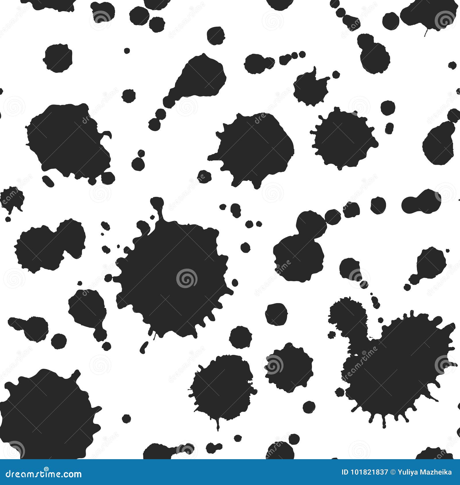 Abstract Ink Blots Pattern stock vector. Illustration of blob - 101821837
